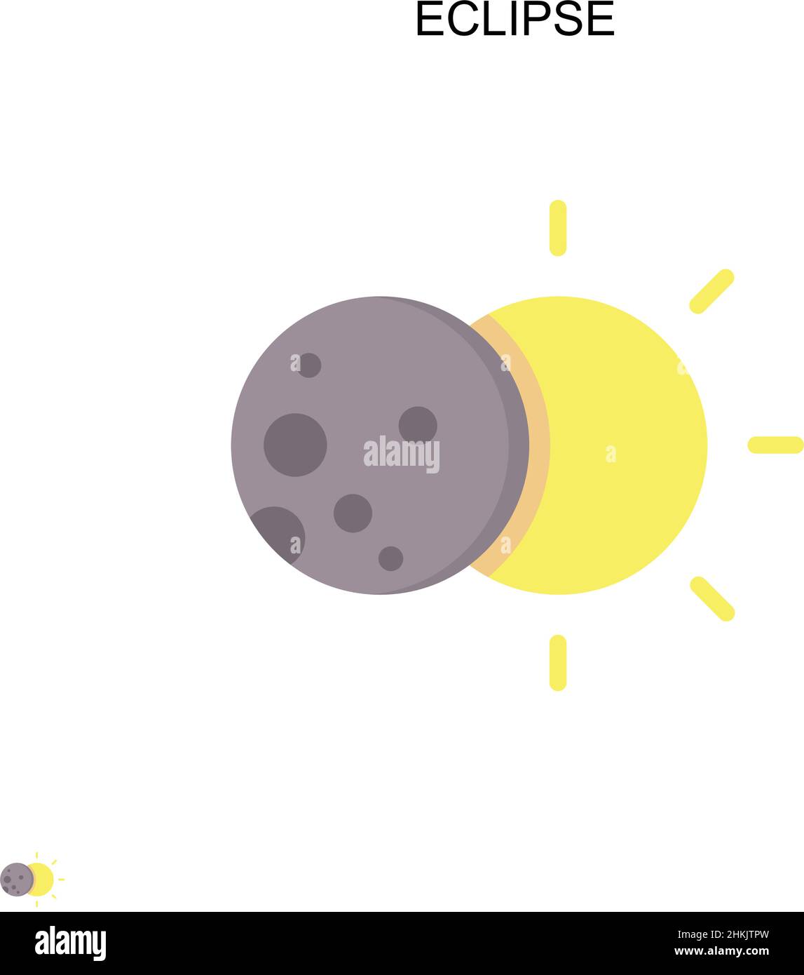 Eclipse Simple vector icon. Illustration symbol design template for web ...