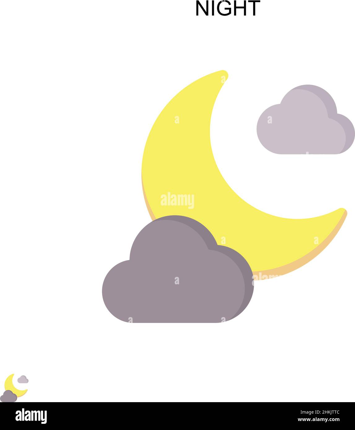 Night Simple vector icon. Illustration symbol design template for web ...