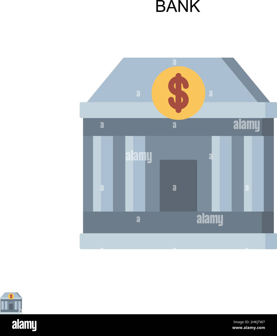 Bank Simple vector icon. Illustration symbol design template for web ...