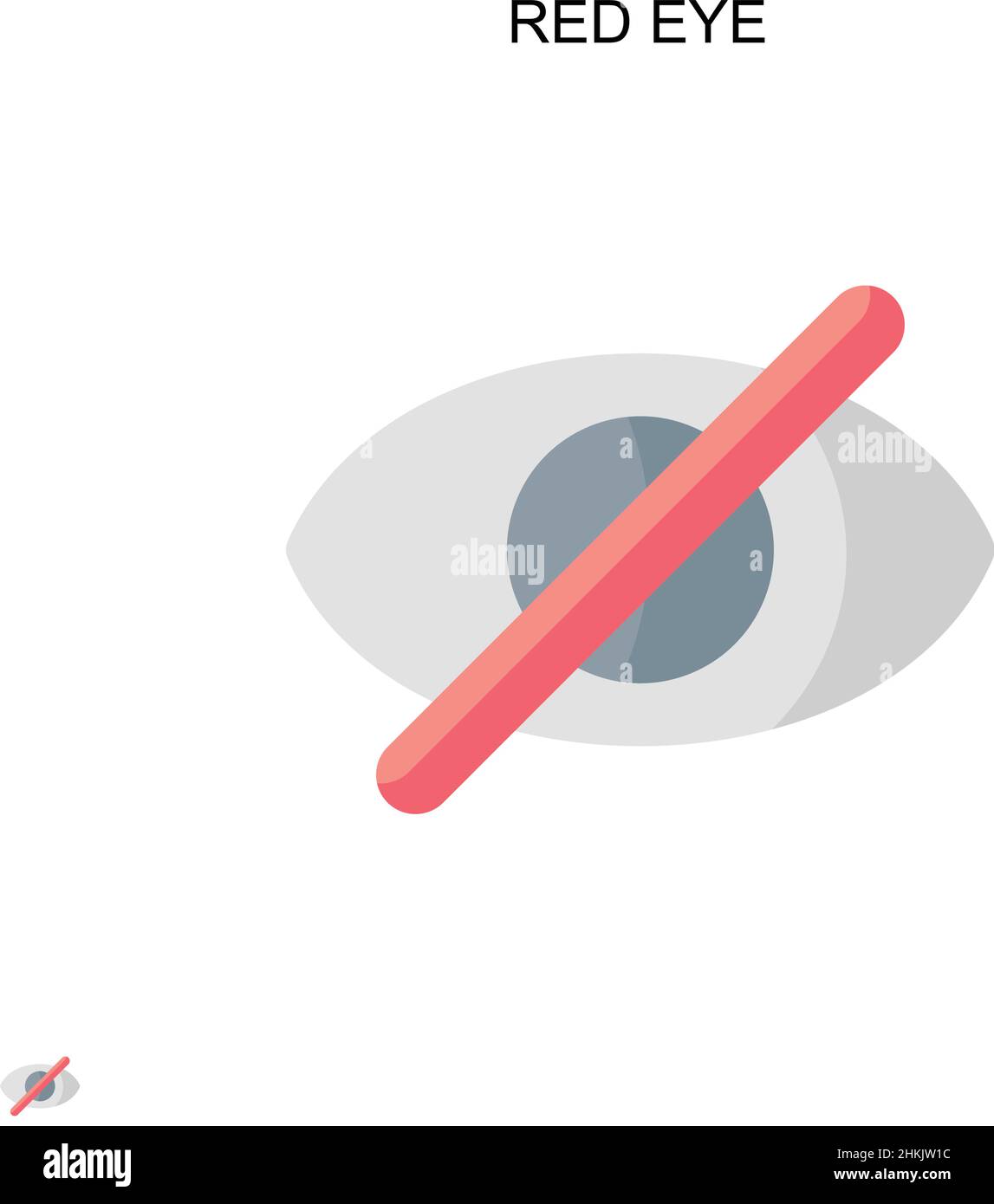 Red eye Simple vector icon. Illustration symbol design template for web ...
