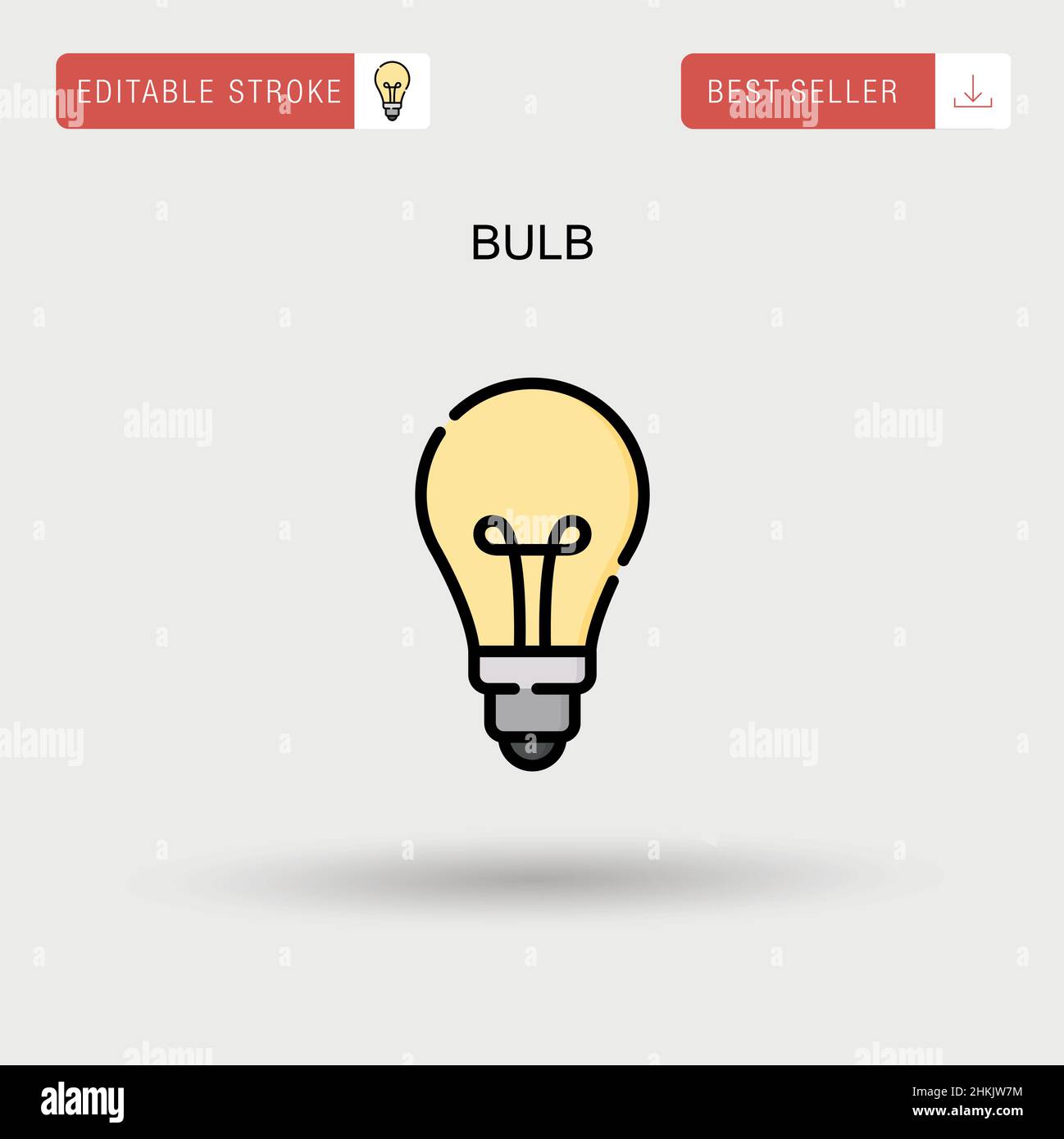 Bulb Simple vector icon Stock Vector Image & Art - Alamy