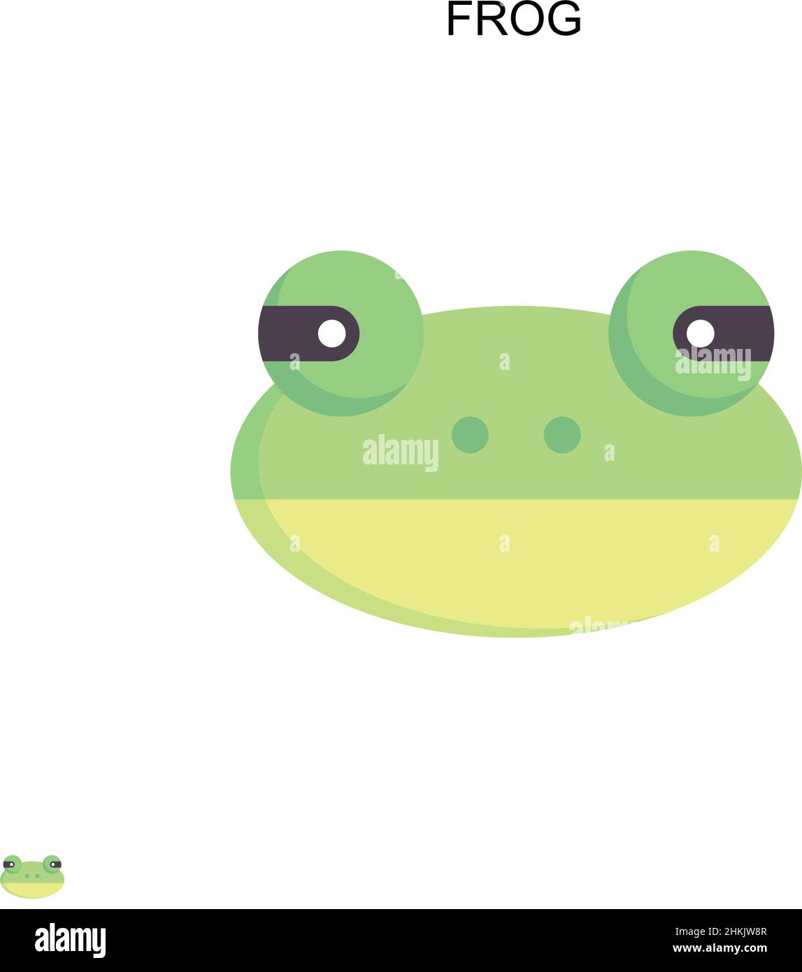 Frog Simple vector icon. Illustration symbol design template for web ...