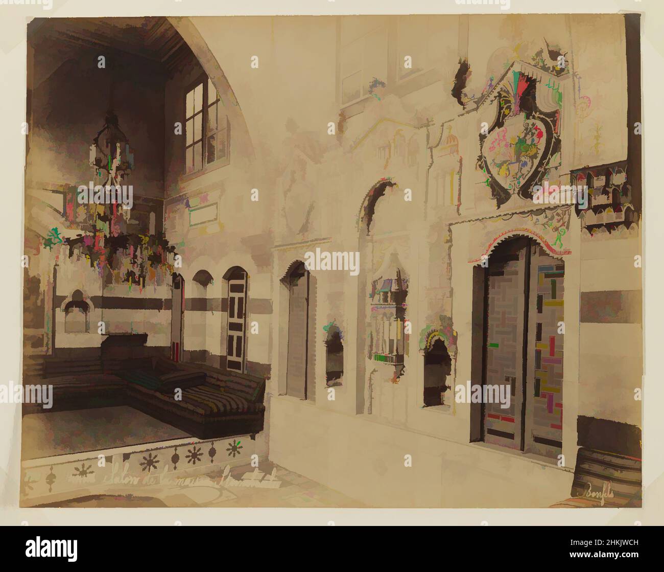 Art inspired by Damascus- Reception room of the Istambouli House, Felix ...