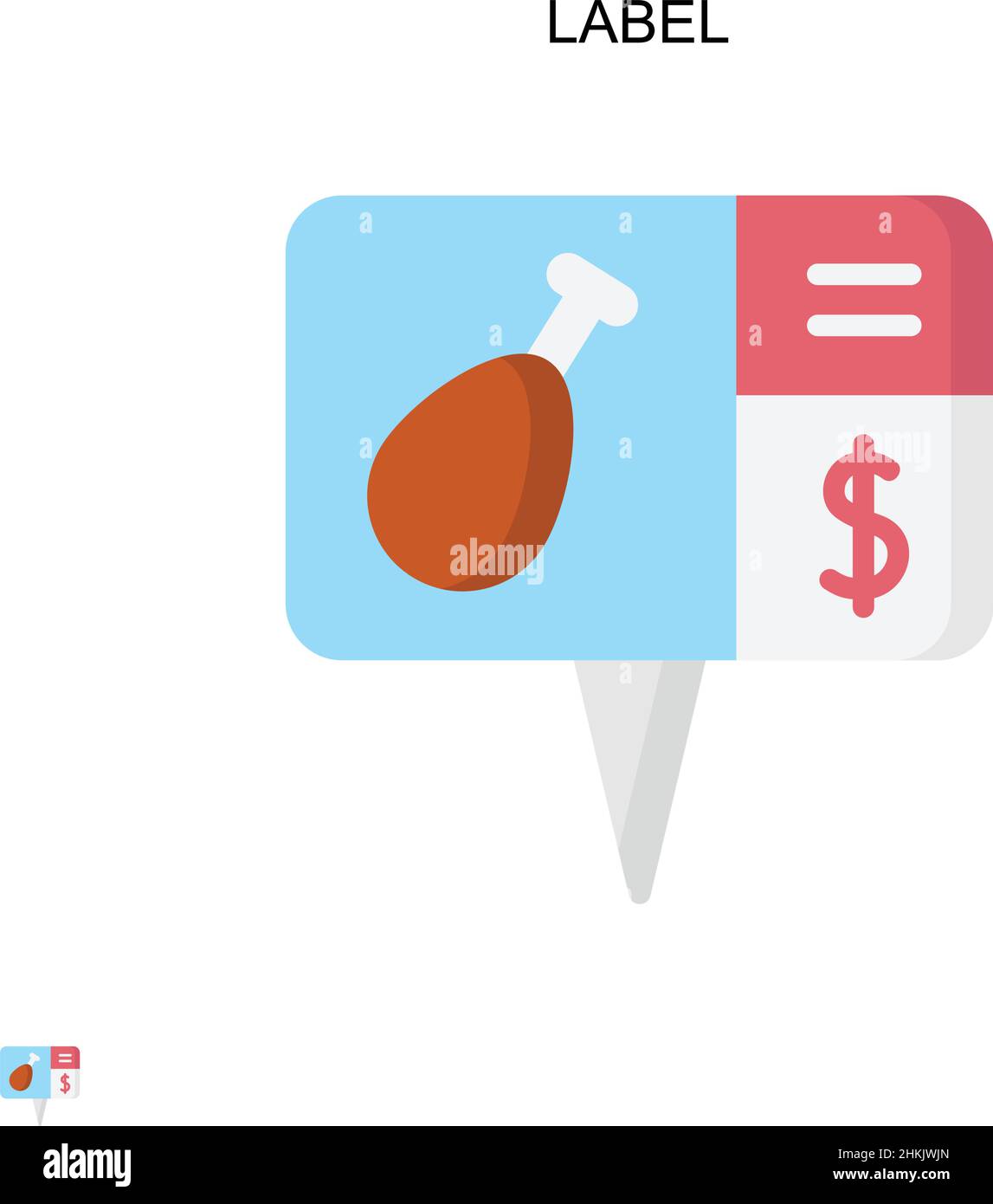 Label Simple vector icon. Illustration symbol design template for web ...