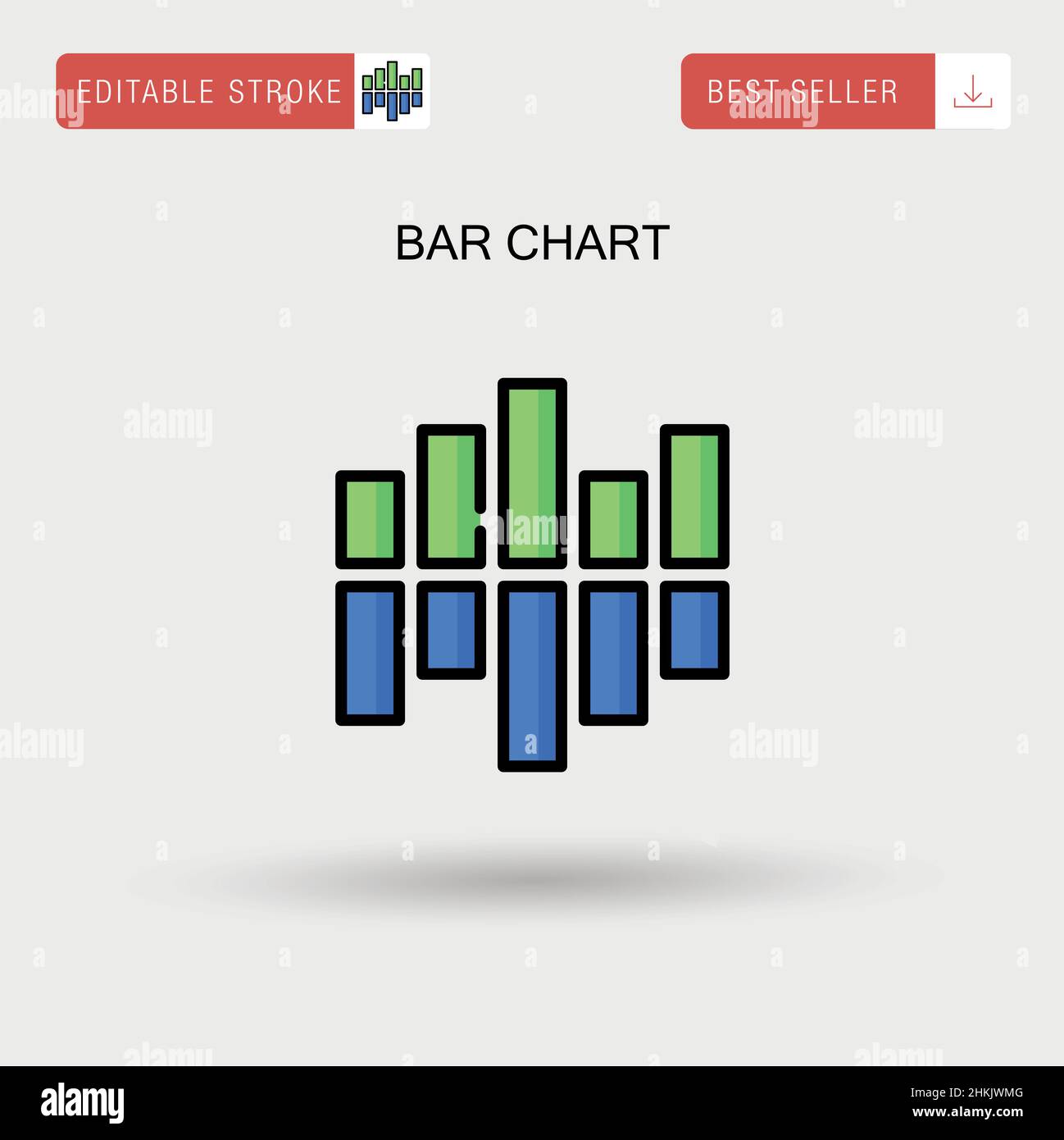 Bar chart Simple vector icon Stock Vector Image & Art - Alamy