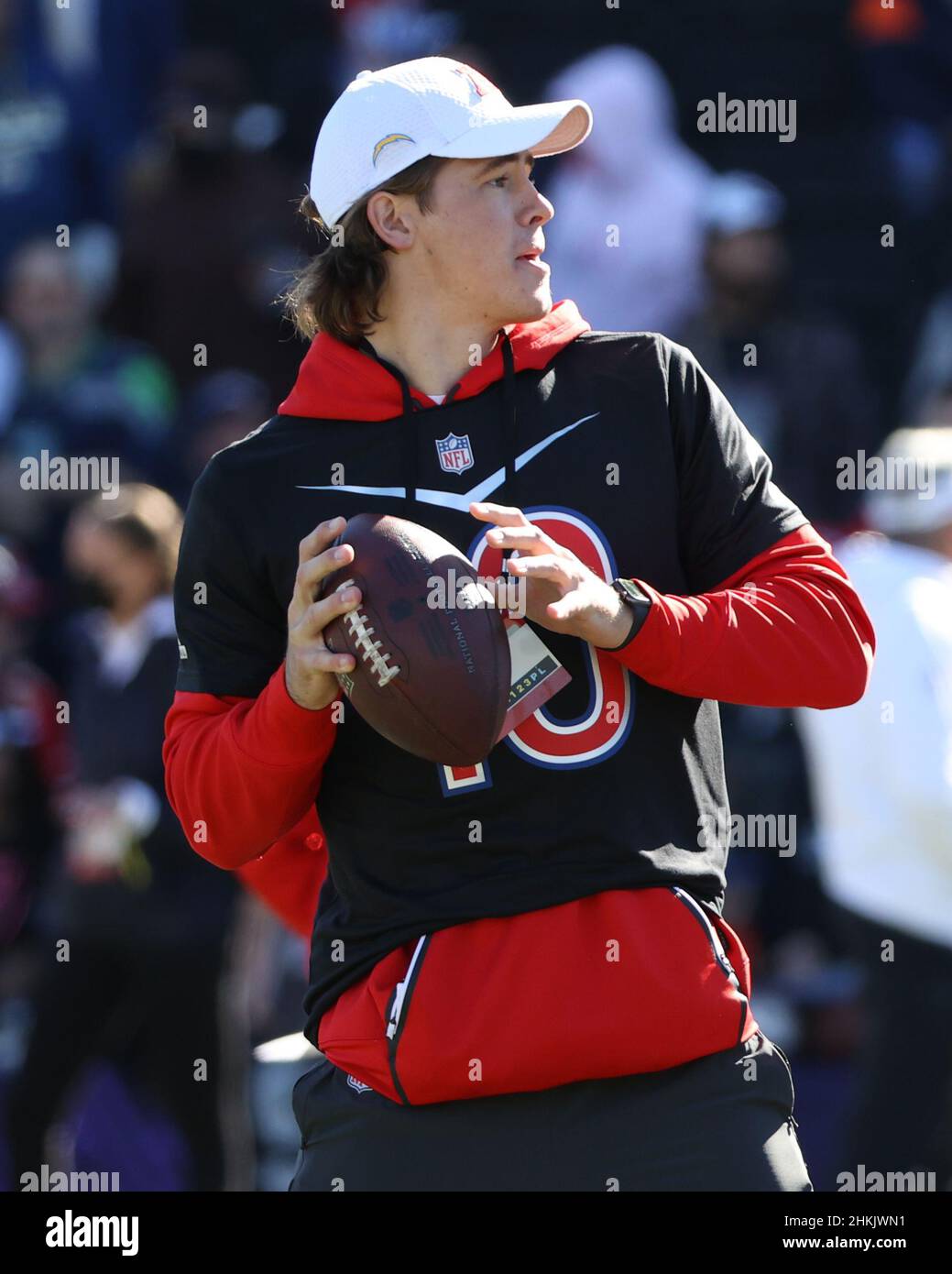 Las Vegas, Nevada, USA. 4th Feb, 2022. Los Angeles Chargers quarterback ...