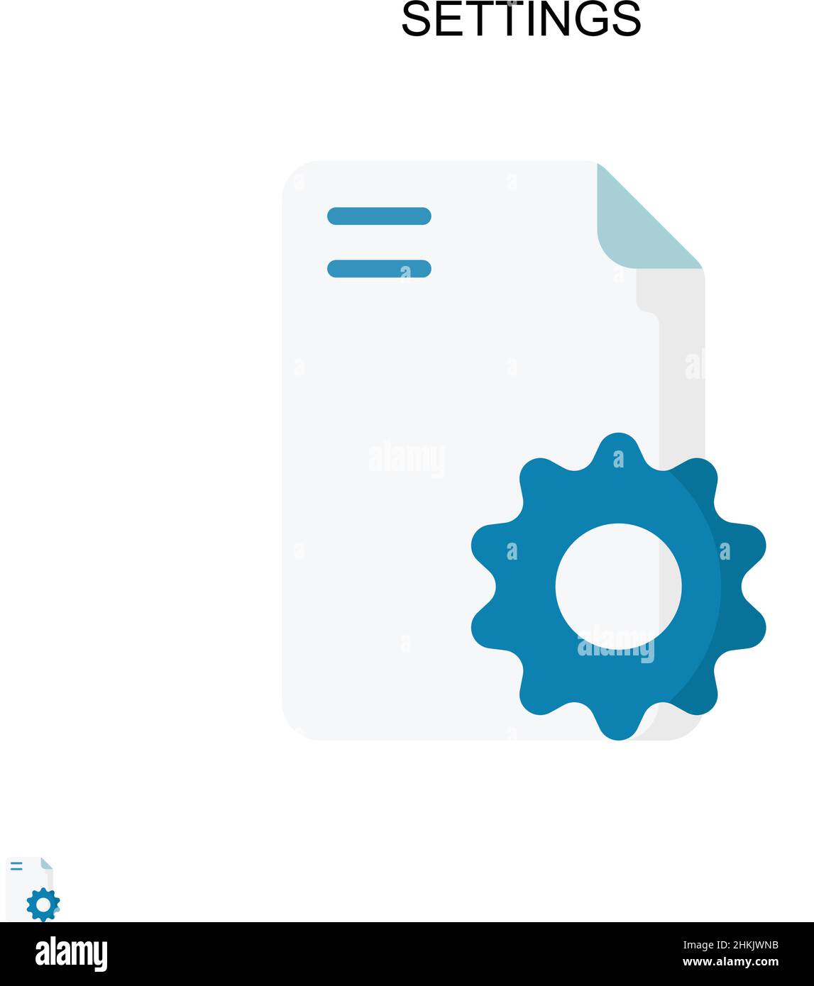 Settings Simple vector icon. Illustration symbol design template for ...