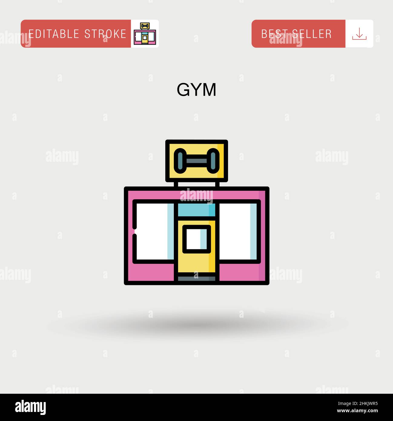Gym Simple vector icon Stock Vector Image & Art - Alamy