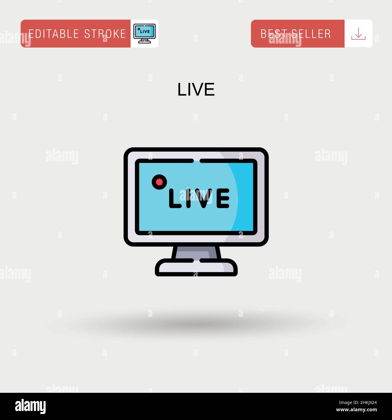 Live streaming icon 3d Stock Vector Images - Alamy