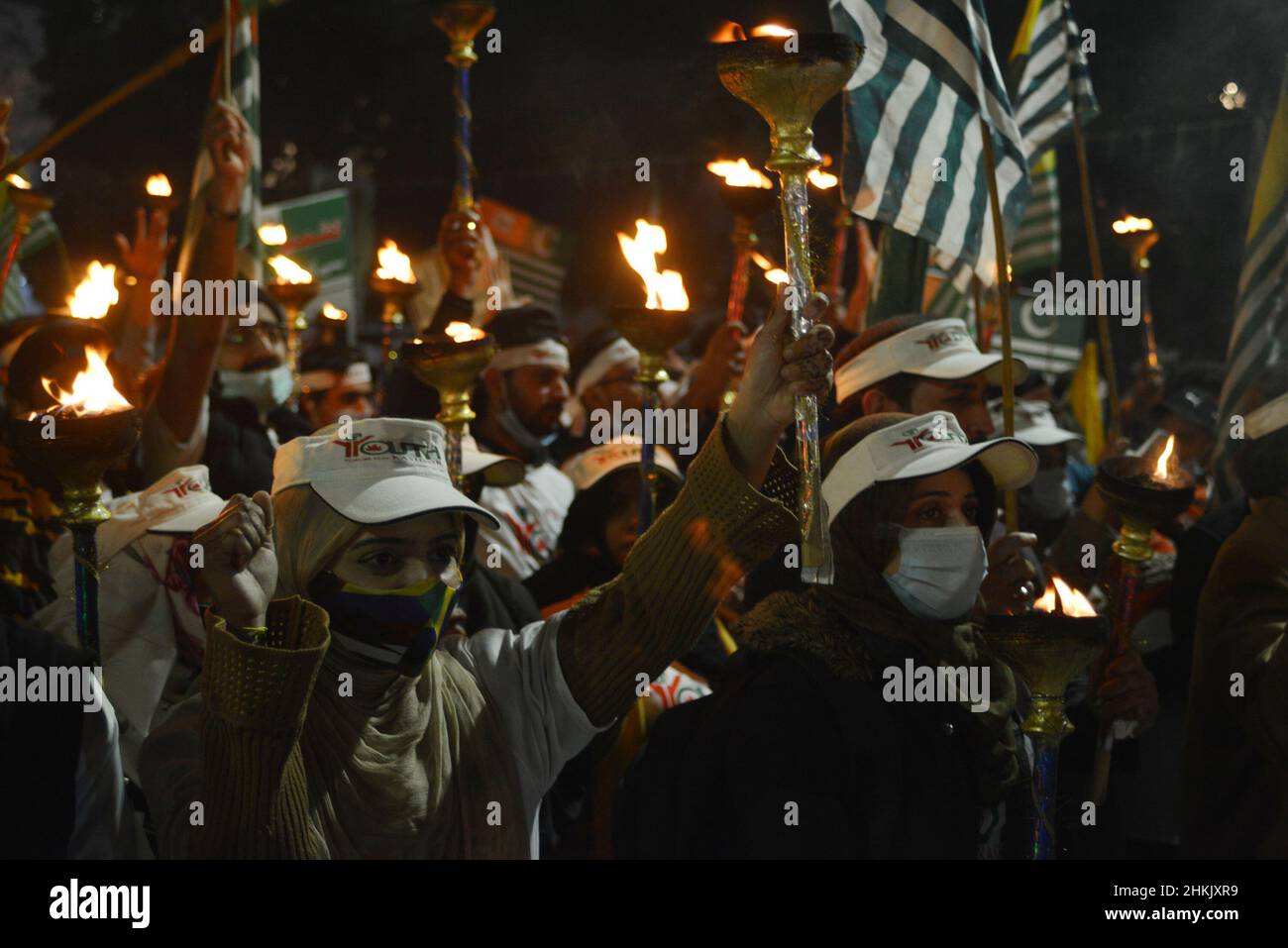 Lahore, Pakistan. 04th Feb, 2022. Activists of Pakistan Youth Forum ...