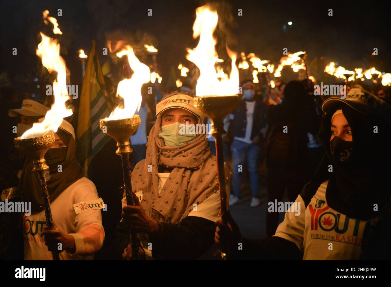 Lahore, Pakistan. 04th Feb, 2022. Activists of Pakistan Youth Forum ...