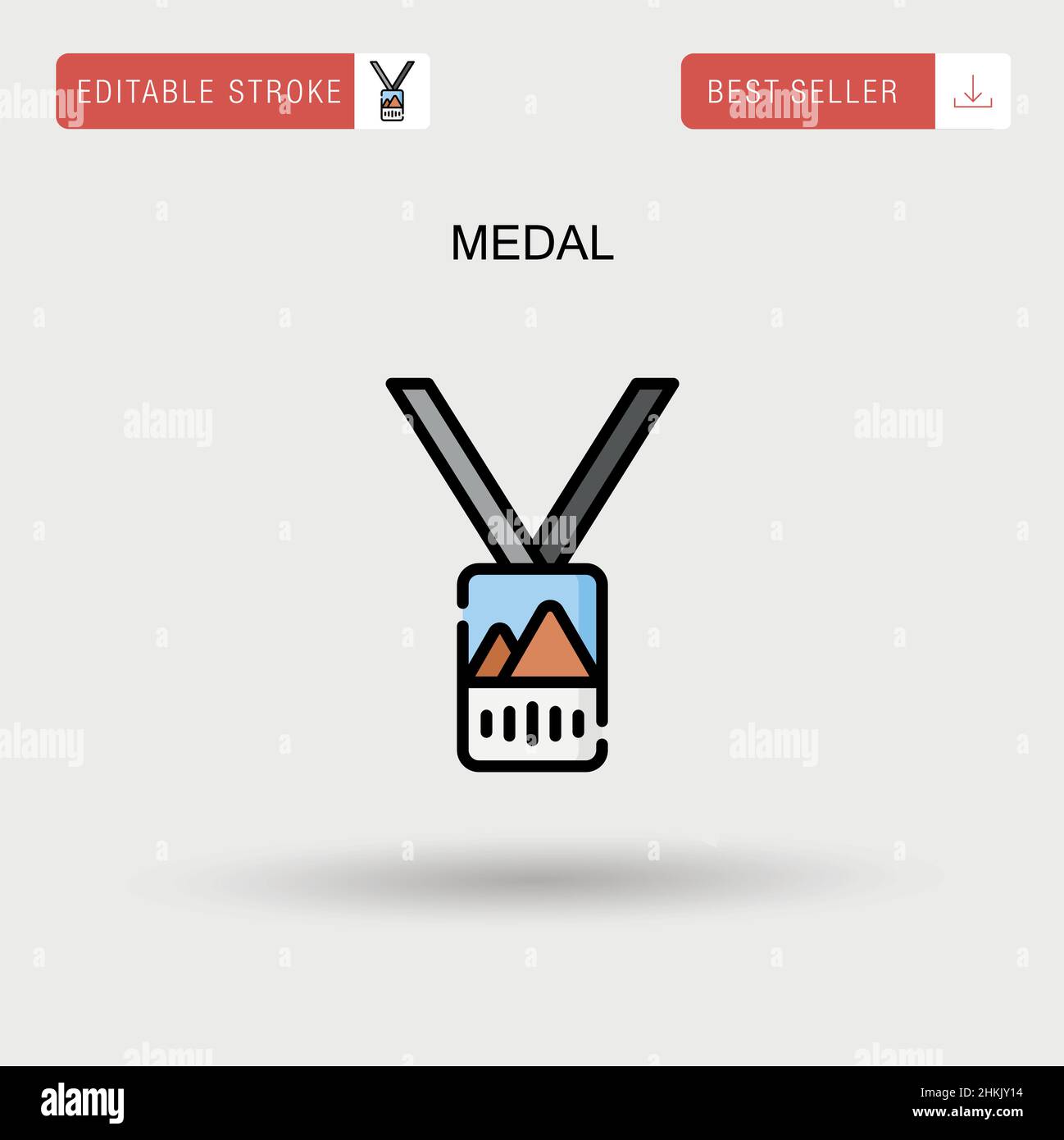 Medal Simple vector icon Stock Vector Image & Art - Alamy
