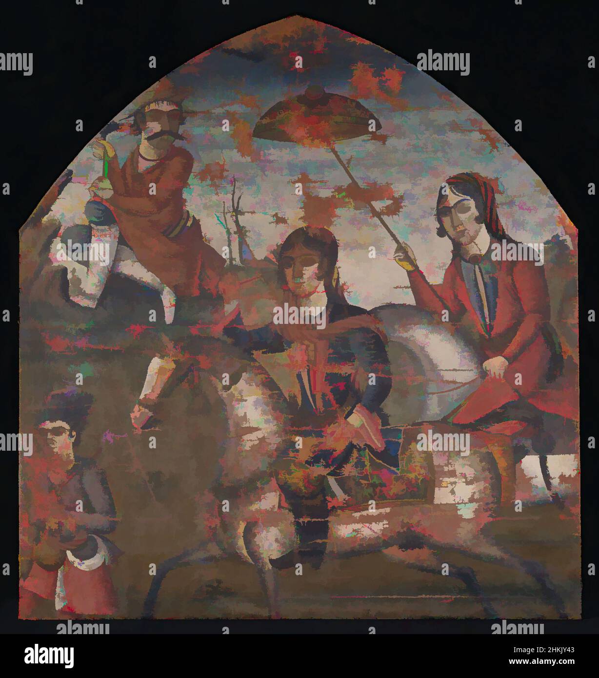 Art inspired by Queen Shirin Visiting the Sculptor Farhad, Oil on ...