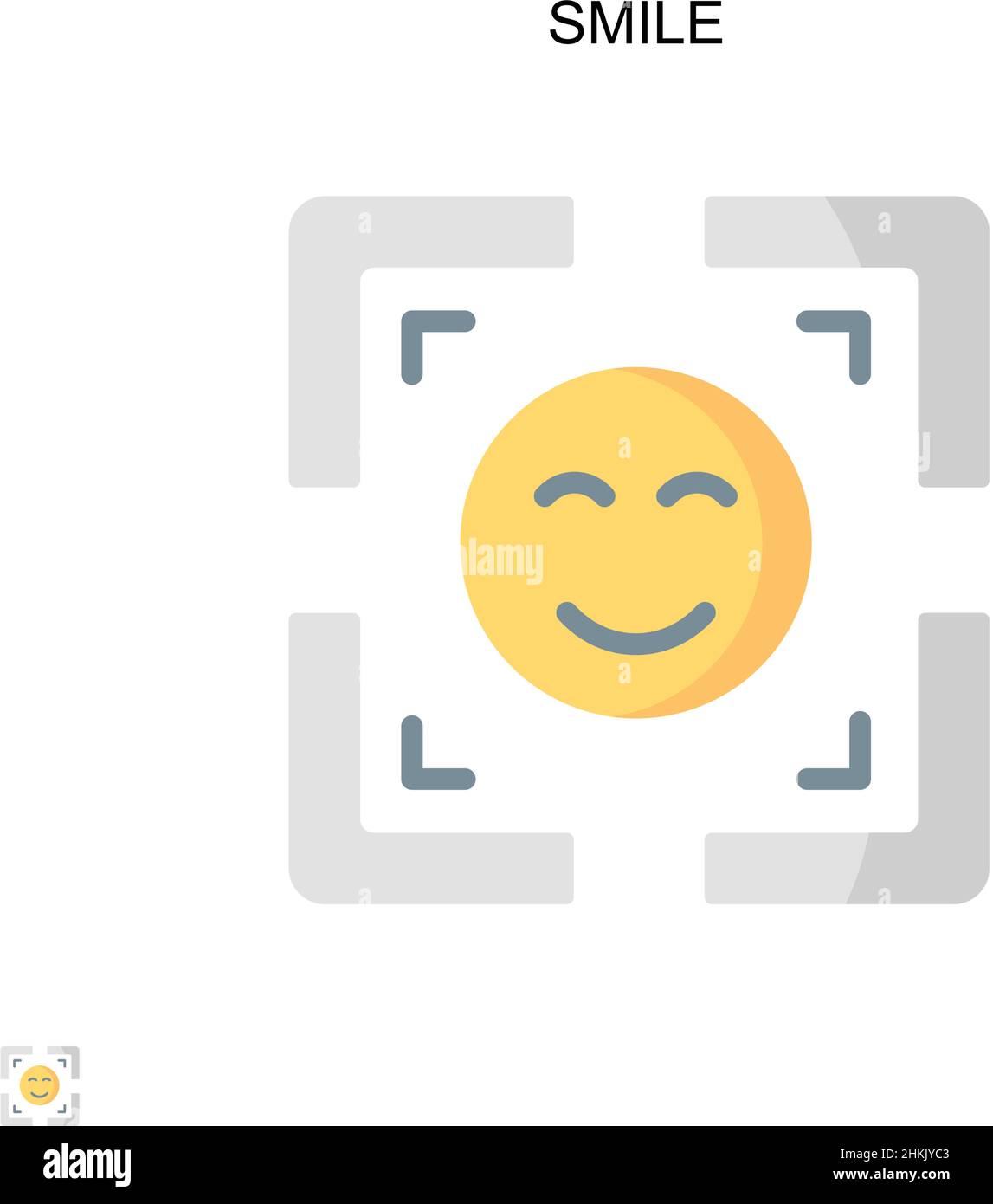Smile Simple vector icon. Illustration symbol design template for web ...