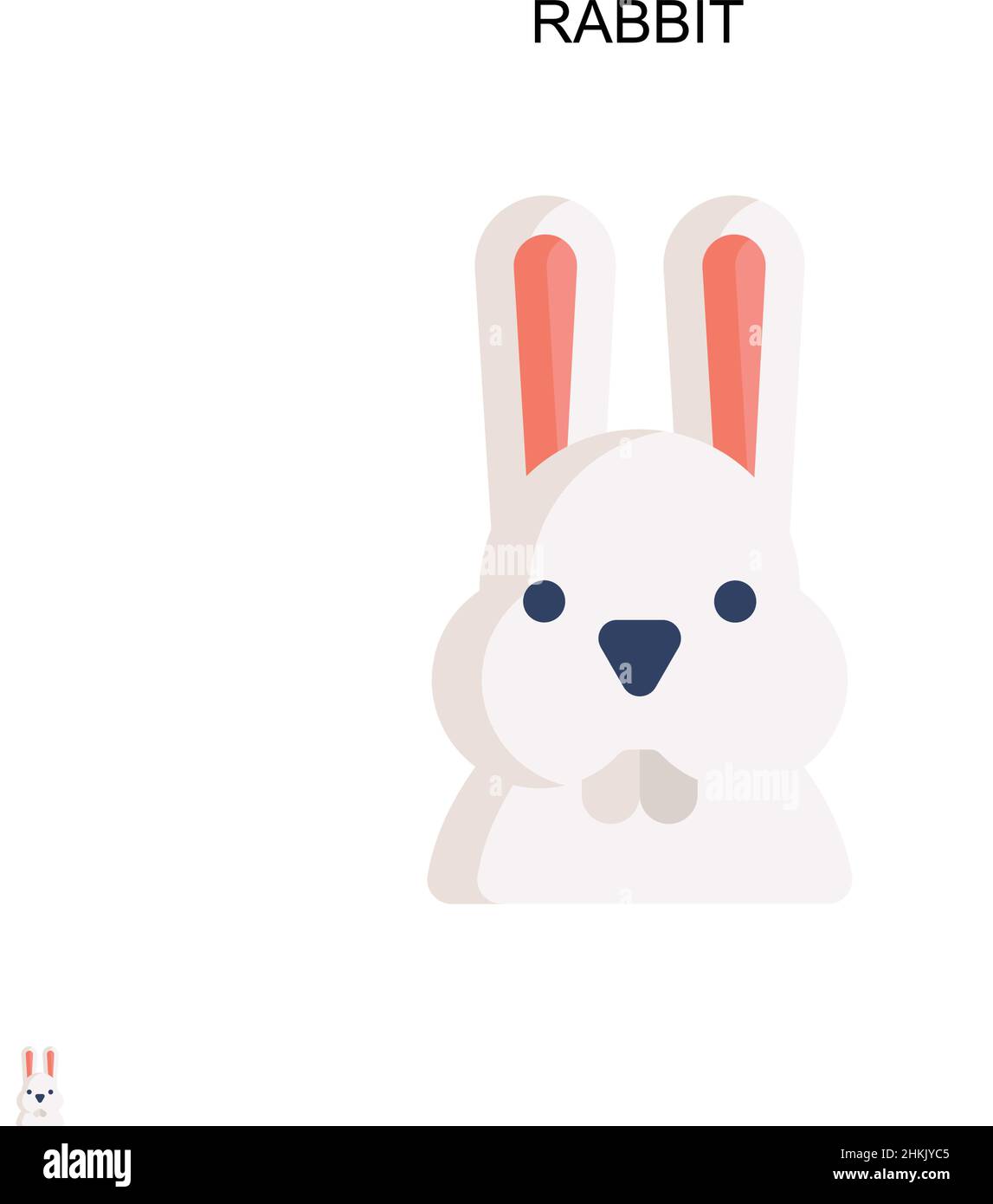 Rabbit Simple vector icon. Illustration symbol design template for web ...