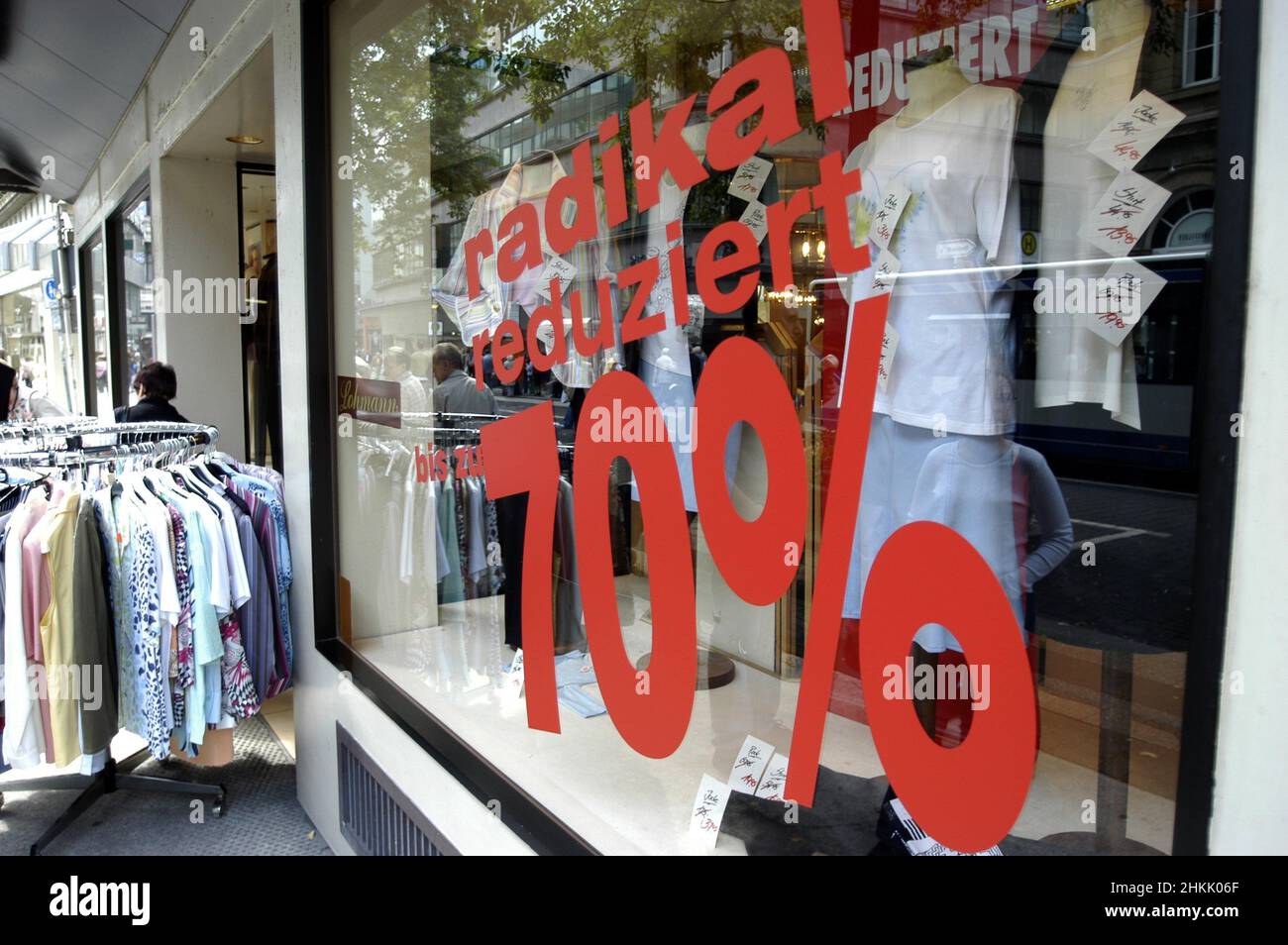store window with special sale, Germany Stock Photo - Alamy