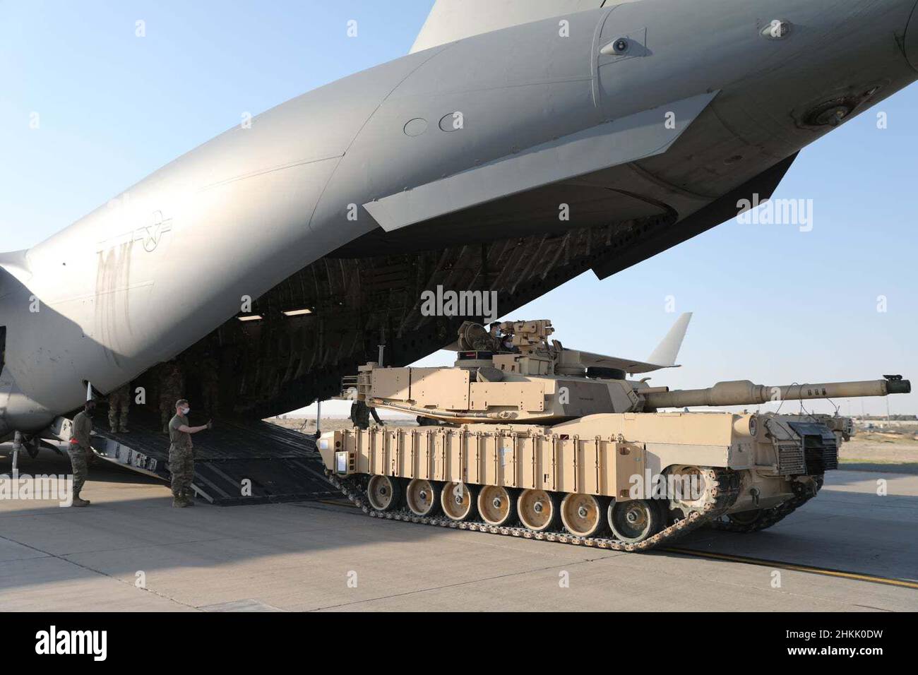 U.S. Army 1st Battalion, 163rd Cavalry Regiment, Task Force Griz, loads ...