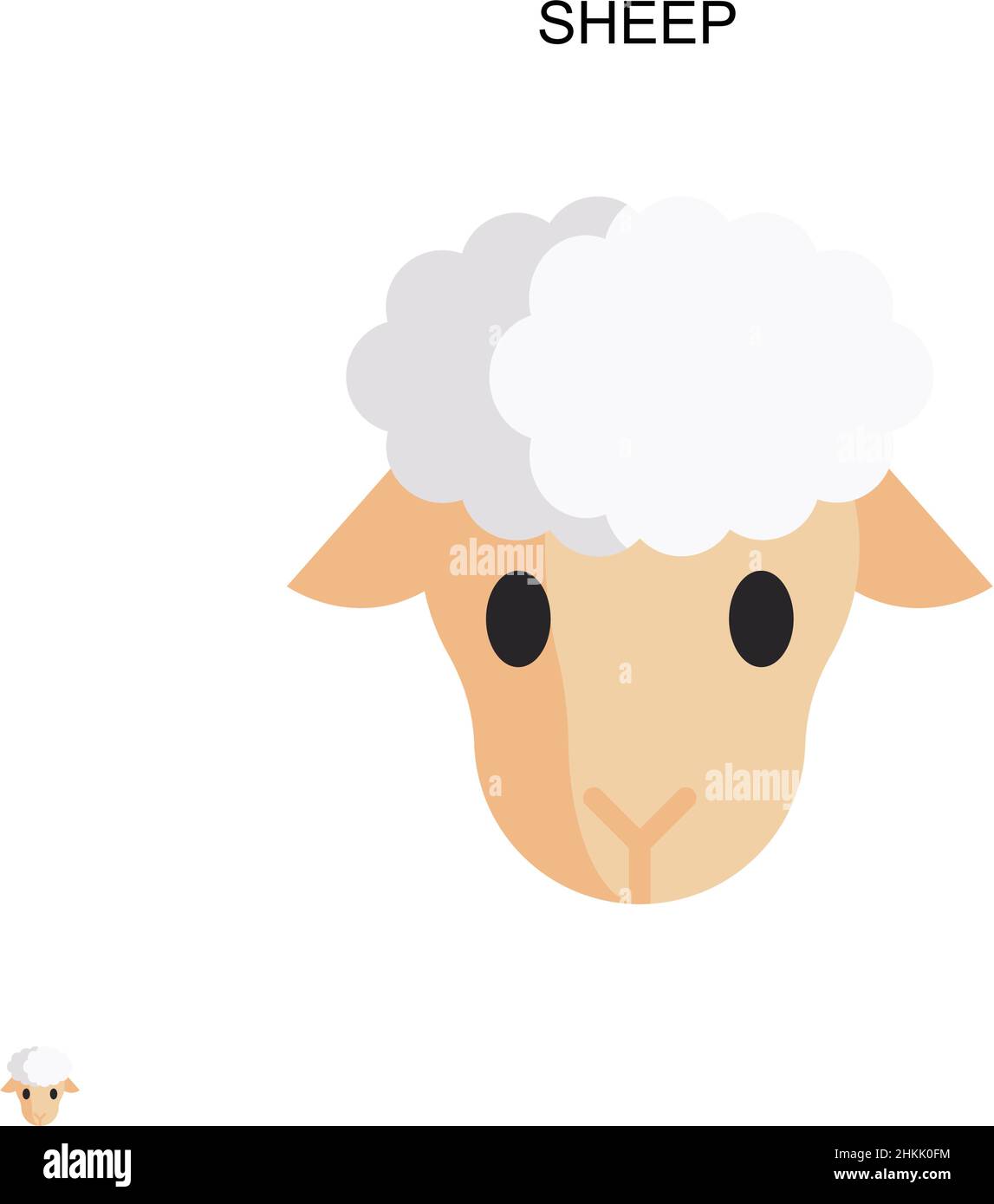 Sheep Simple vector icon. Illustration symbol design template for web ...