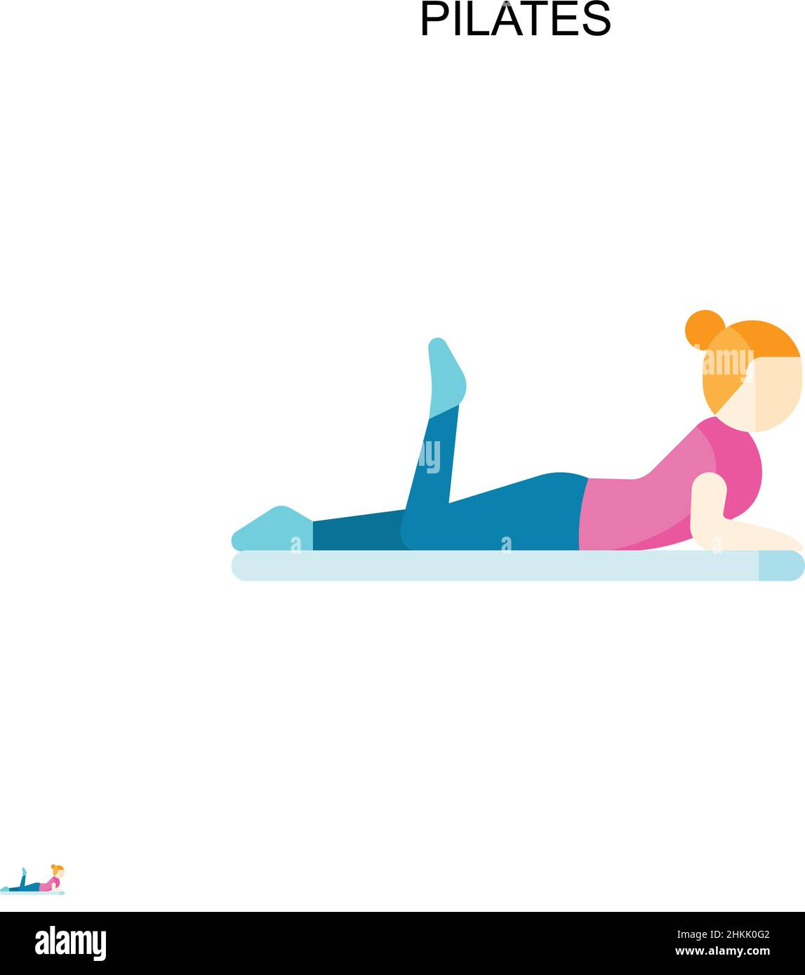 Pilates Simple vector icon. Illustration symbol design template for web ...