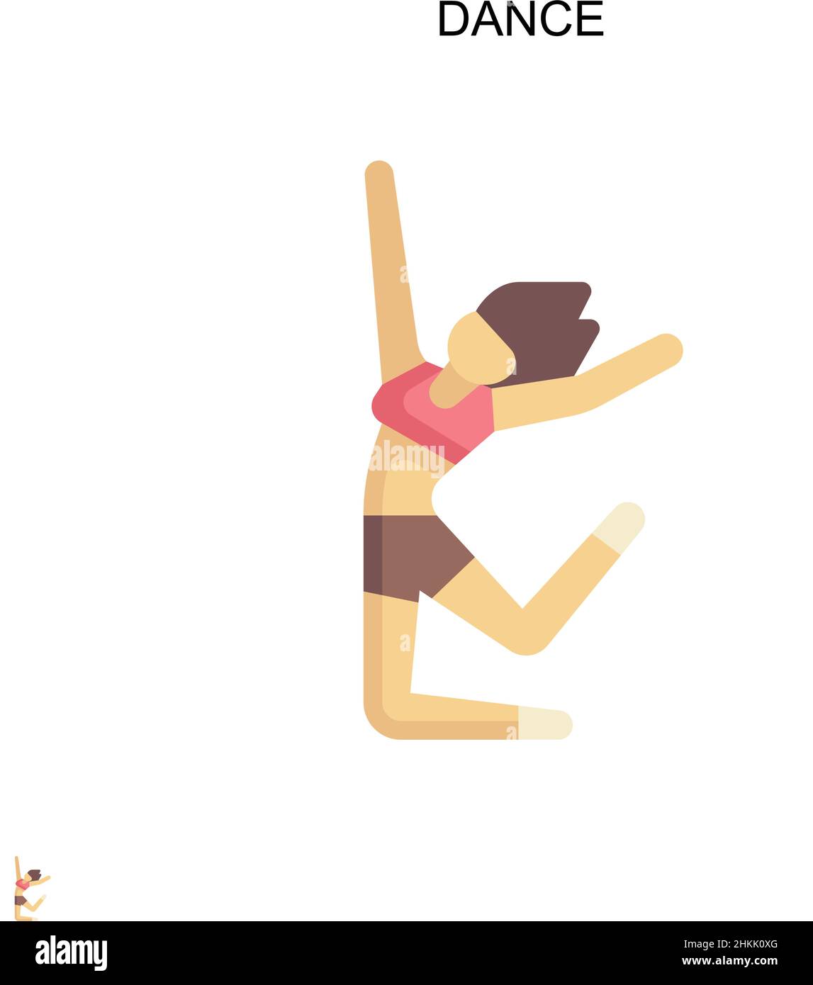 Dance Simple vector icon. Illustration symbol design template for web ...