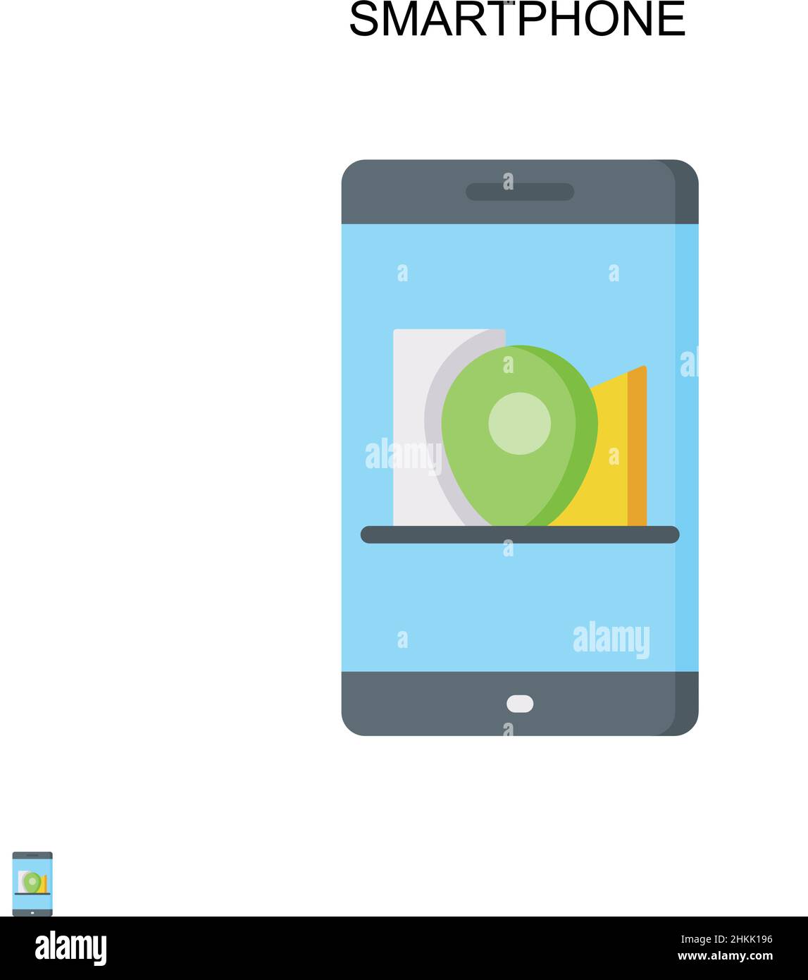 Smartphone Simple vector icon. Illustration symbol design template for ...