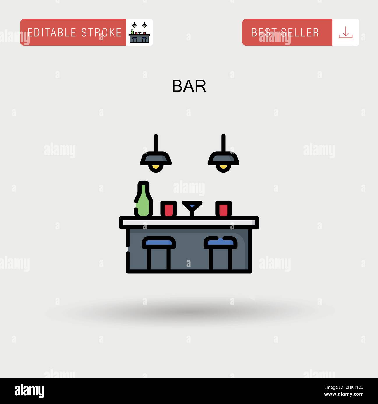 Bar Simple vector icon Stock Vector Image & Art - Alamy