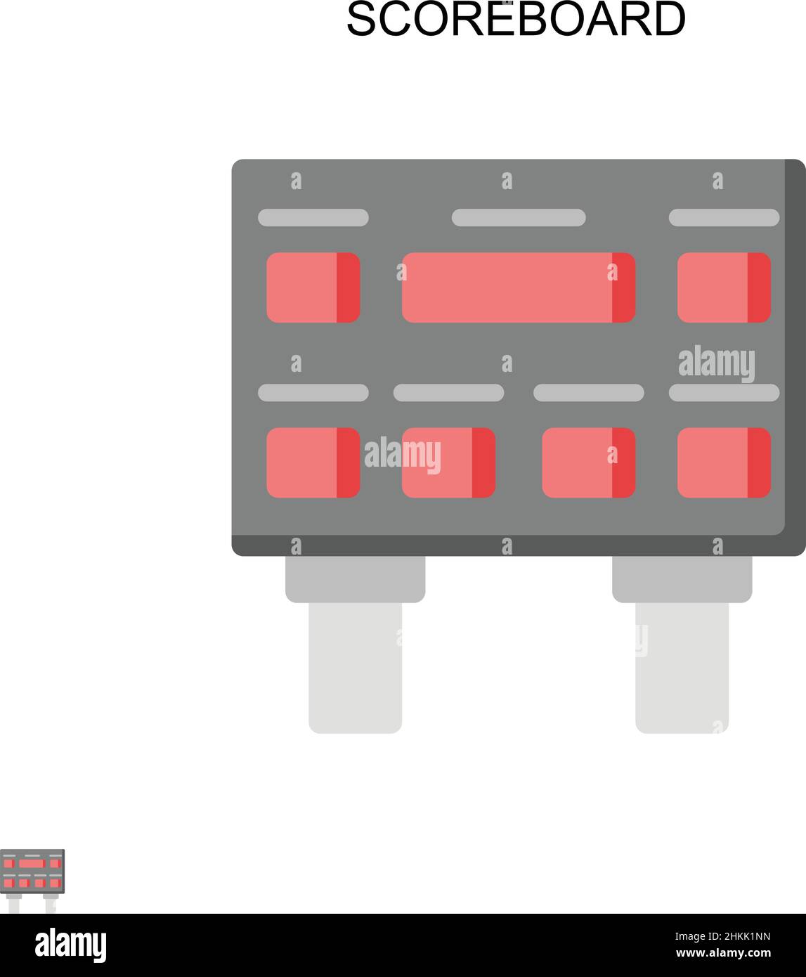 Scoreboard Simple vector icon. Illustration symbol design template for ...