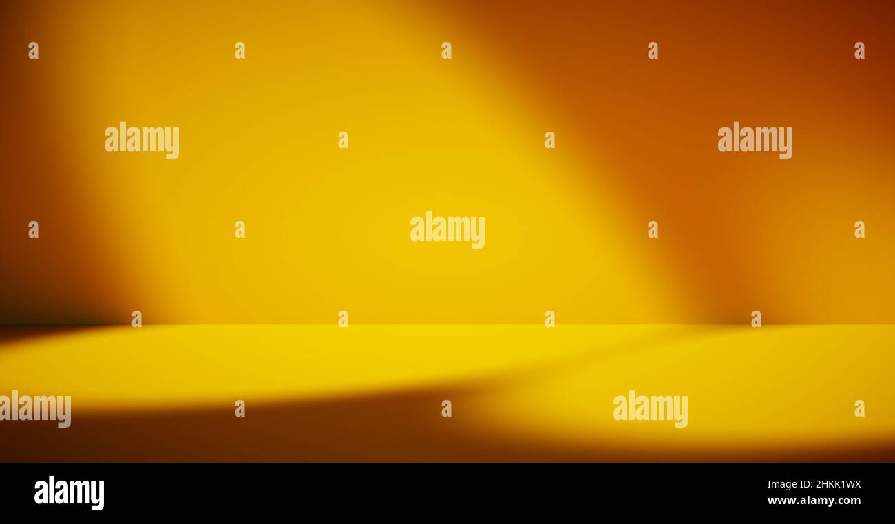 Blank colorful wall background and hard falling shadow. 3D rendering ...