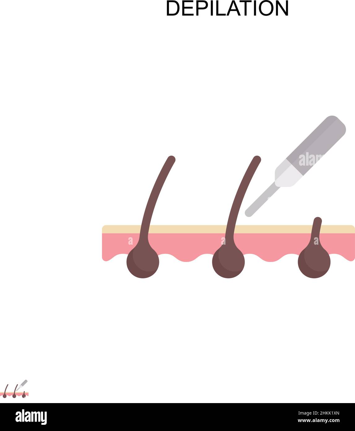 Depilation Simple vector icon. Illustration symbol design template for ...