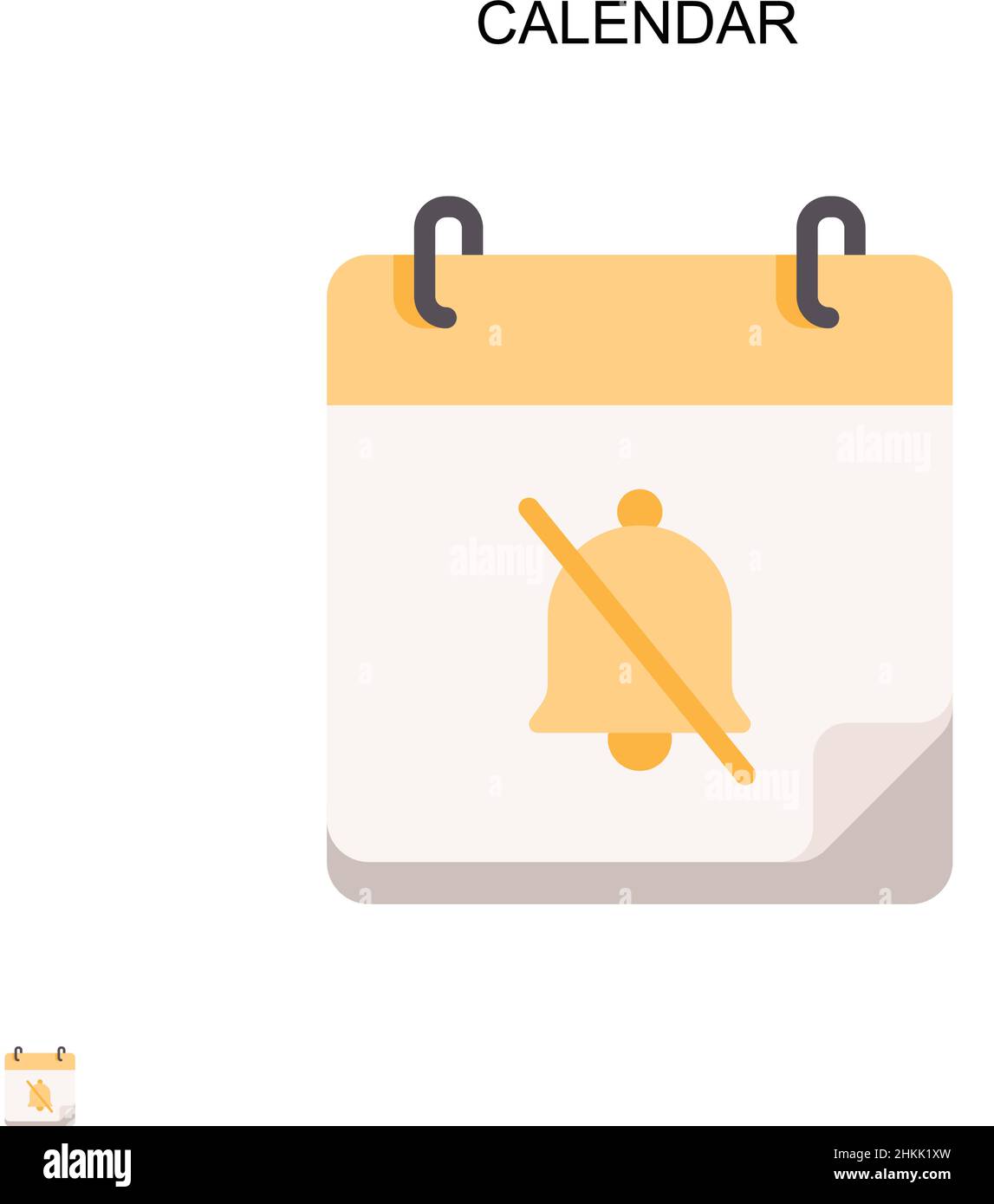 Calendar Simple vector icon. Illustration symbol design template for ...