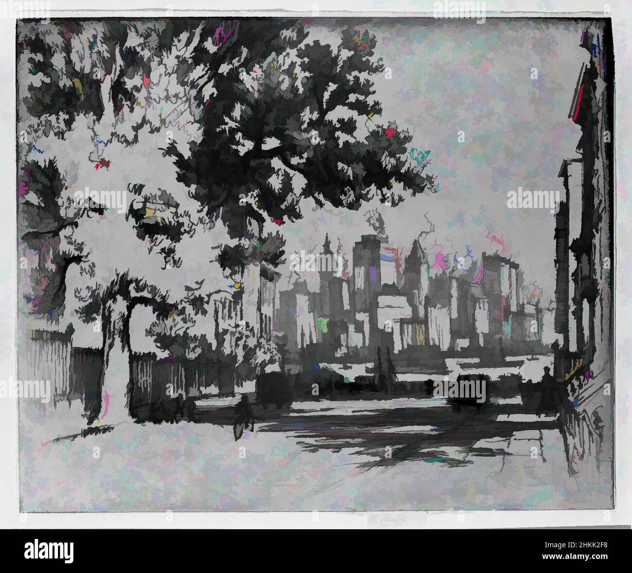 Art inspired by New York, from Grace Court, Joseph Pennell, American ...