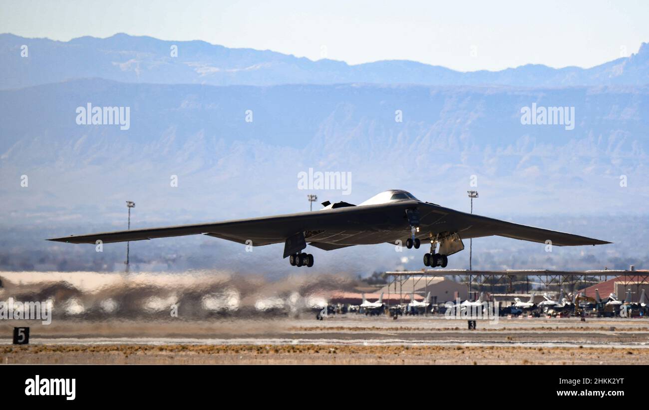 A Whiteman Air Force Base 393rd Expeditionary Bomb Squadron B-2 Spirit ...