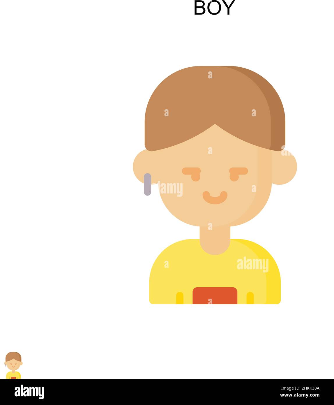Boy Simple vector icon. Illustration symbol design template for web ...