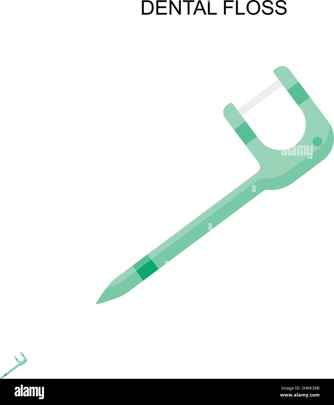 Dental floss Simple vector icon. Illustration symbol design template ...