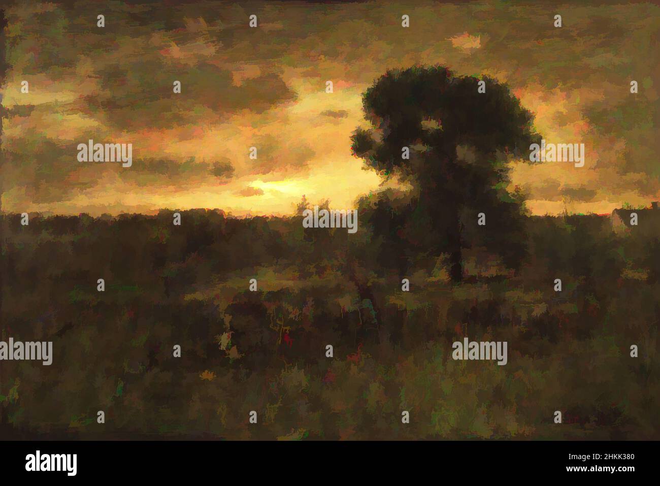 Art inspired by Sunrise, George Inness, American, 1825-1894, Oil on ...