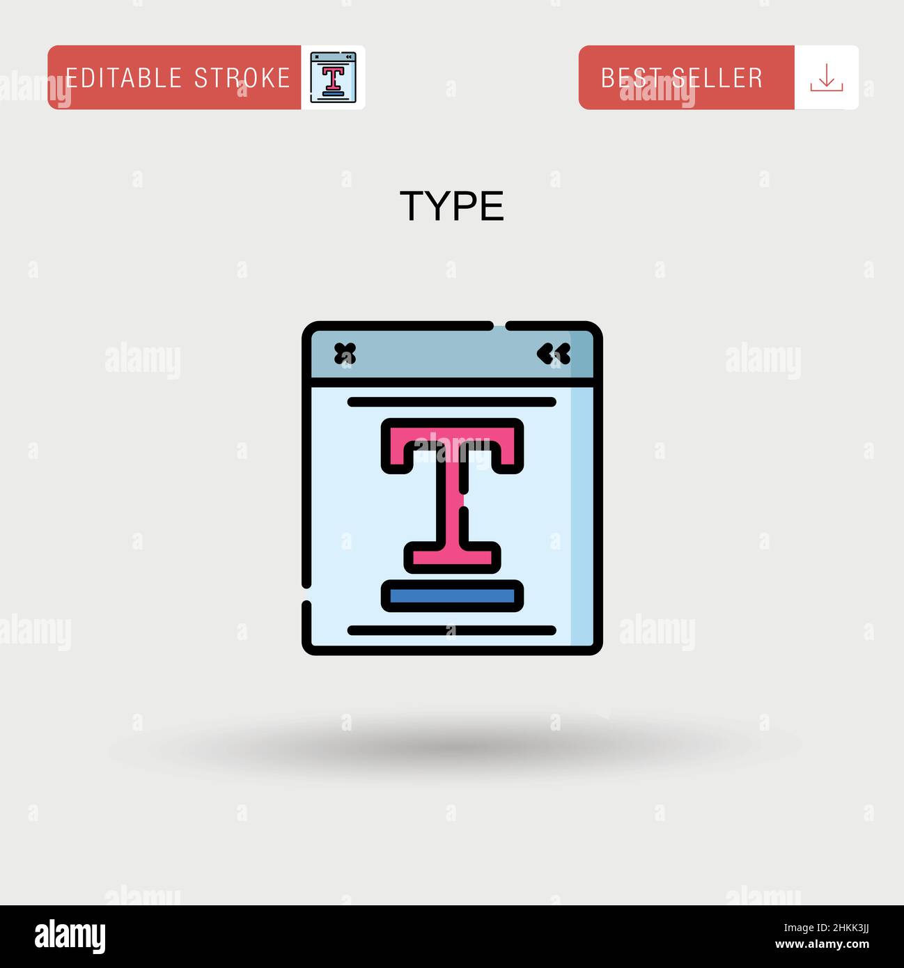 Type Simple vector icon Stock Vector Image & Art - Alamy