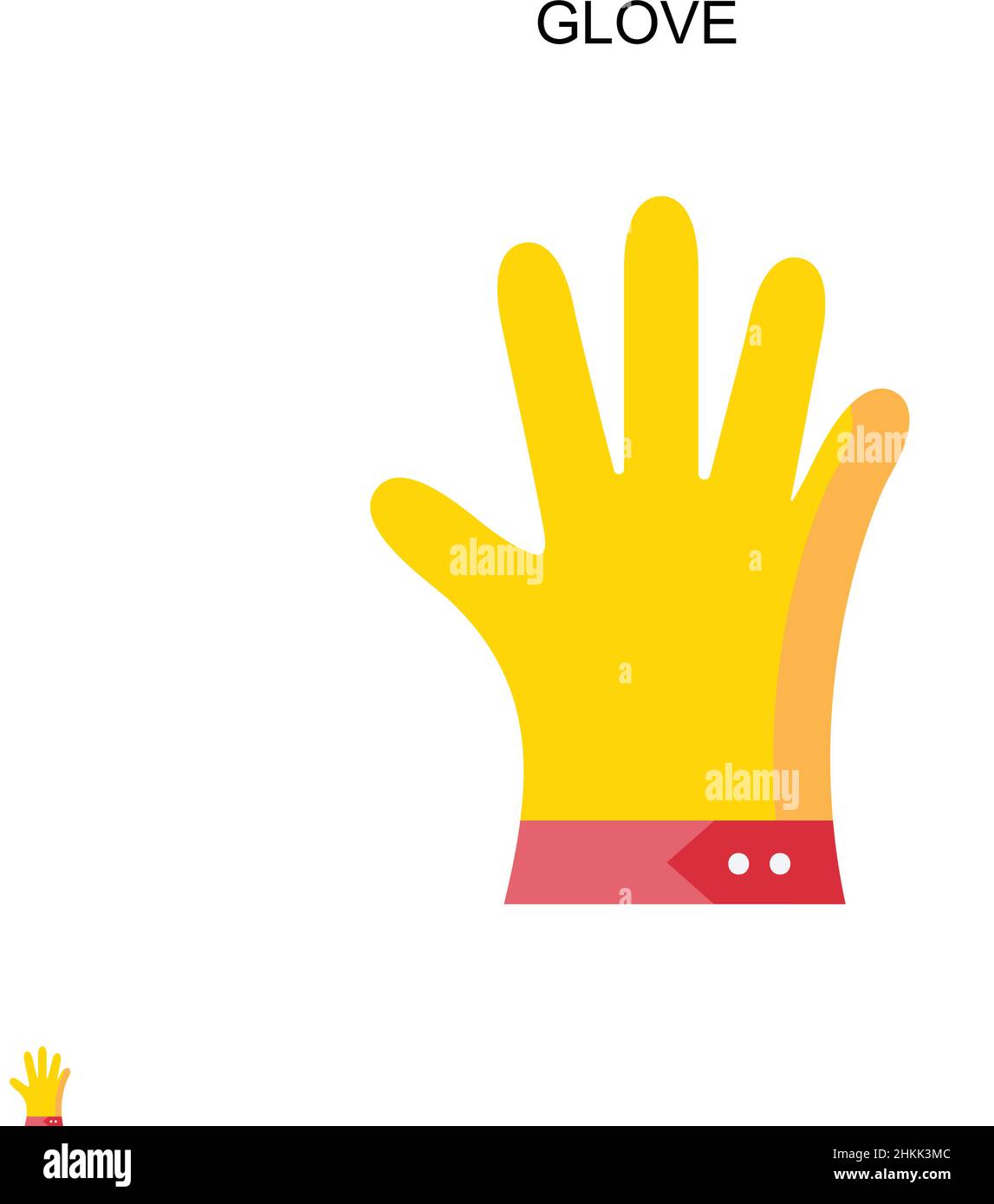 Glove Simple vector icon. Illustration symbol design template for web ...