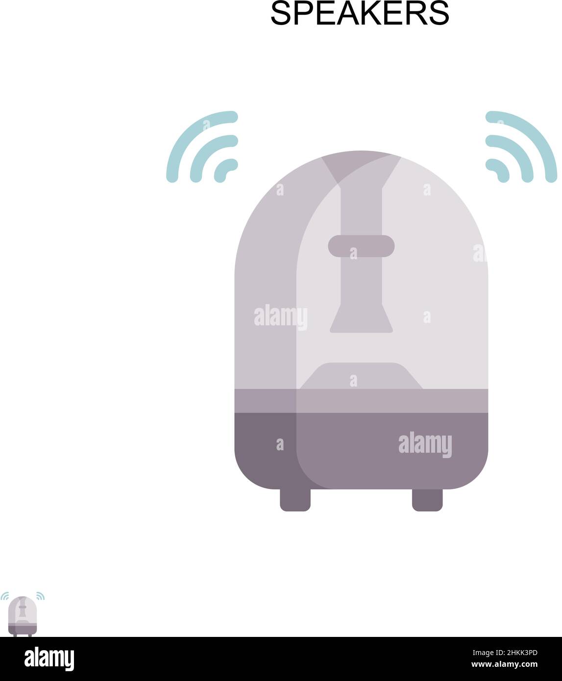 Speakers Simple vector icon. Illustration symbol design template for ...