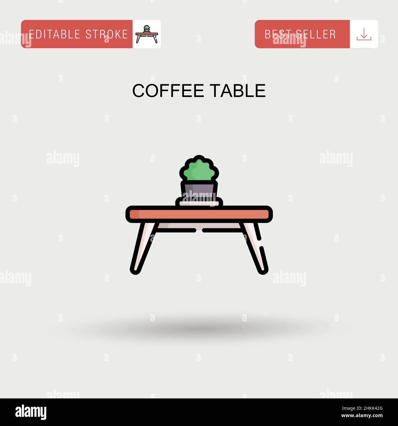 Wooden round table coffee Stock Vector Images - Alamy