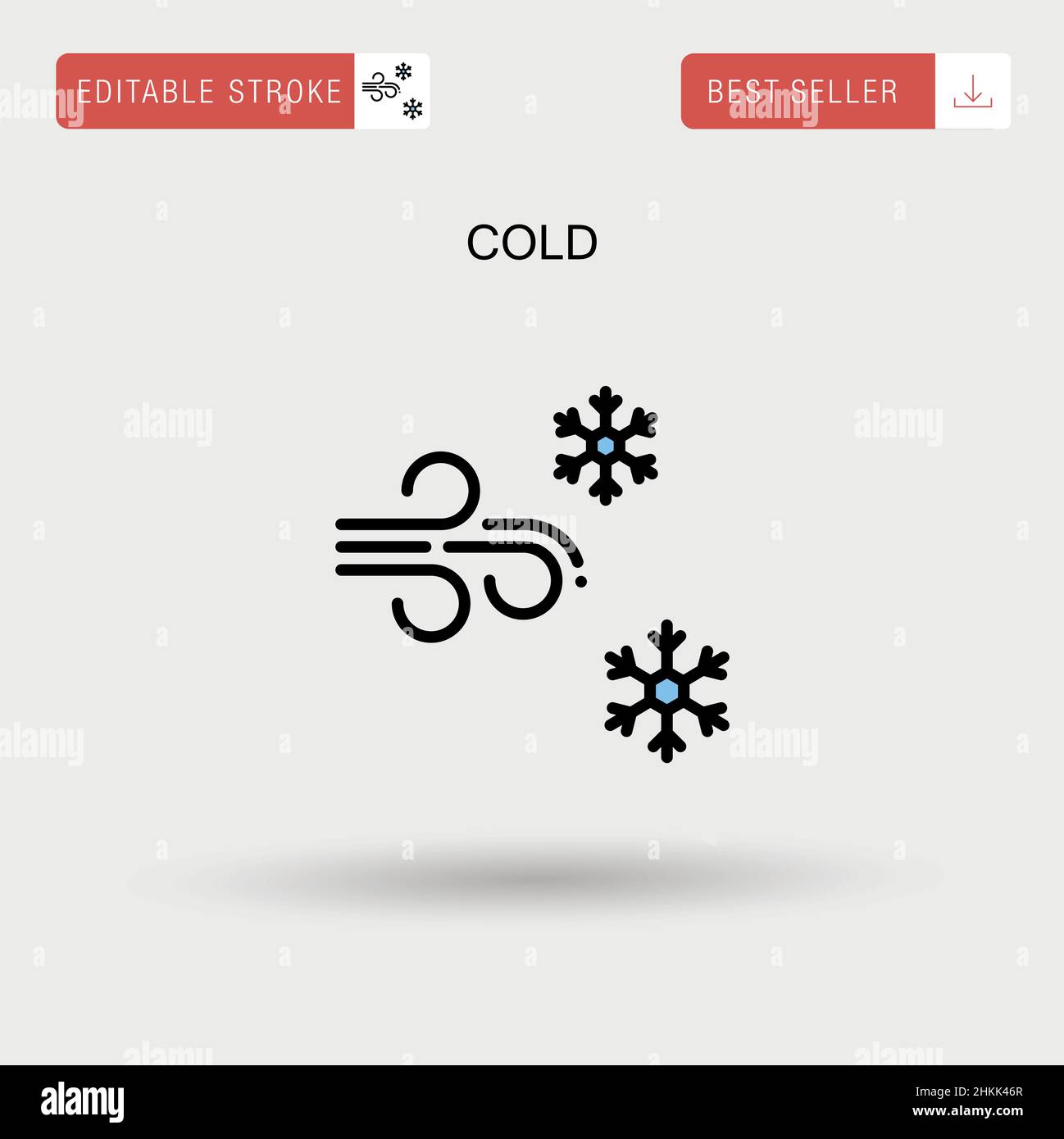 Cold Simple vector icon Stock Vector Image & Art - Alamy
