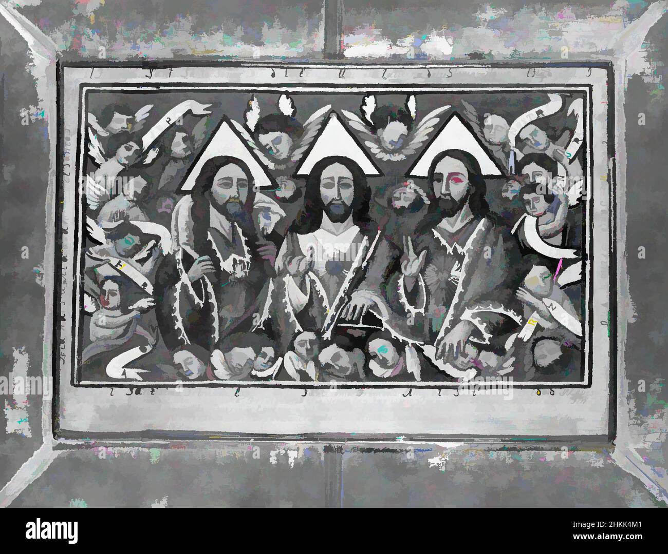 Art inspired by Trinity, Painting on tin, Mexico, early 19th century ...