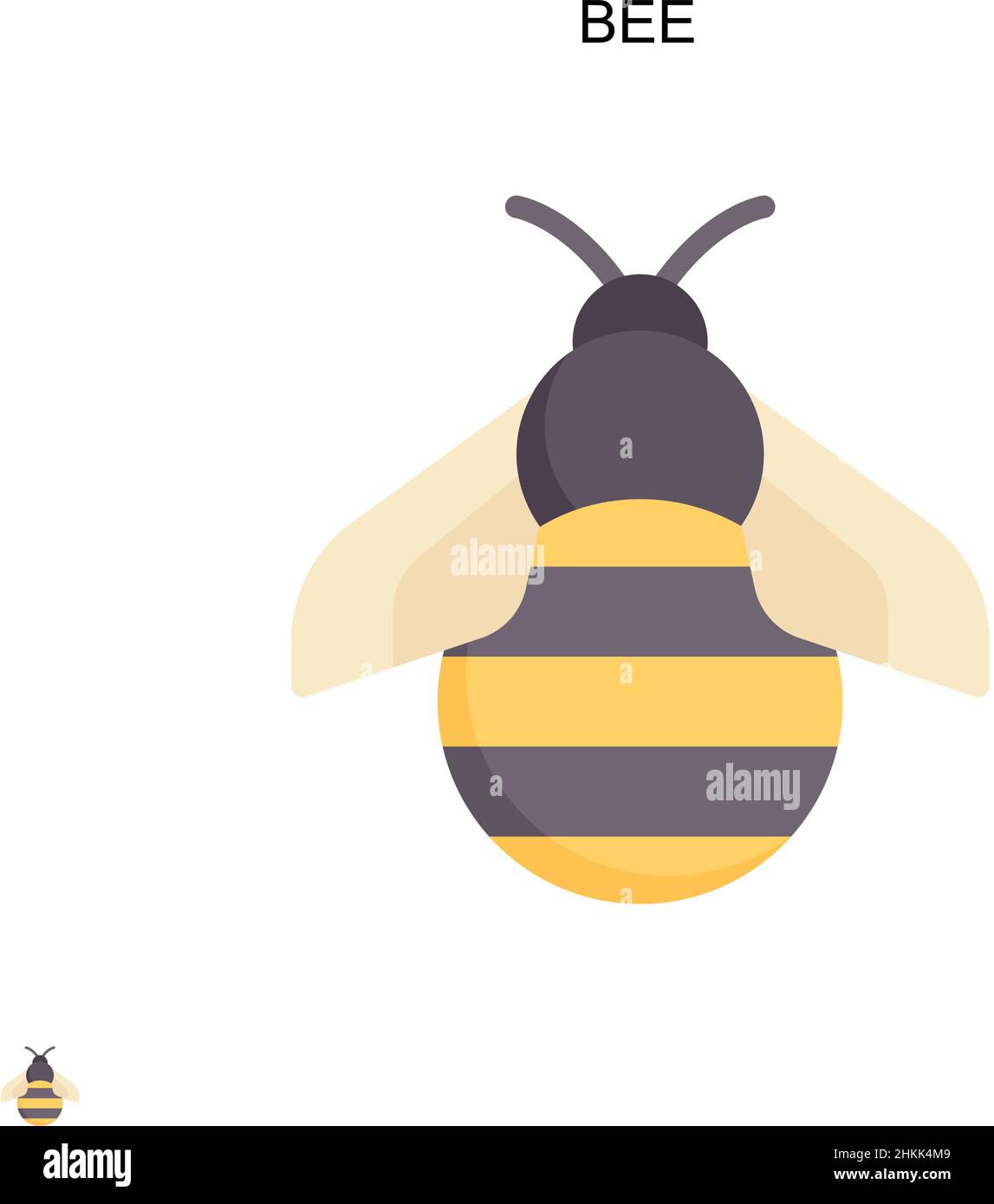 Bee Simple vector icon. Illustration symbol design template for web ...