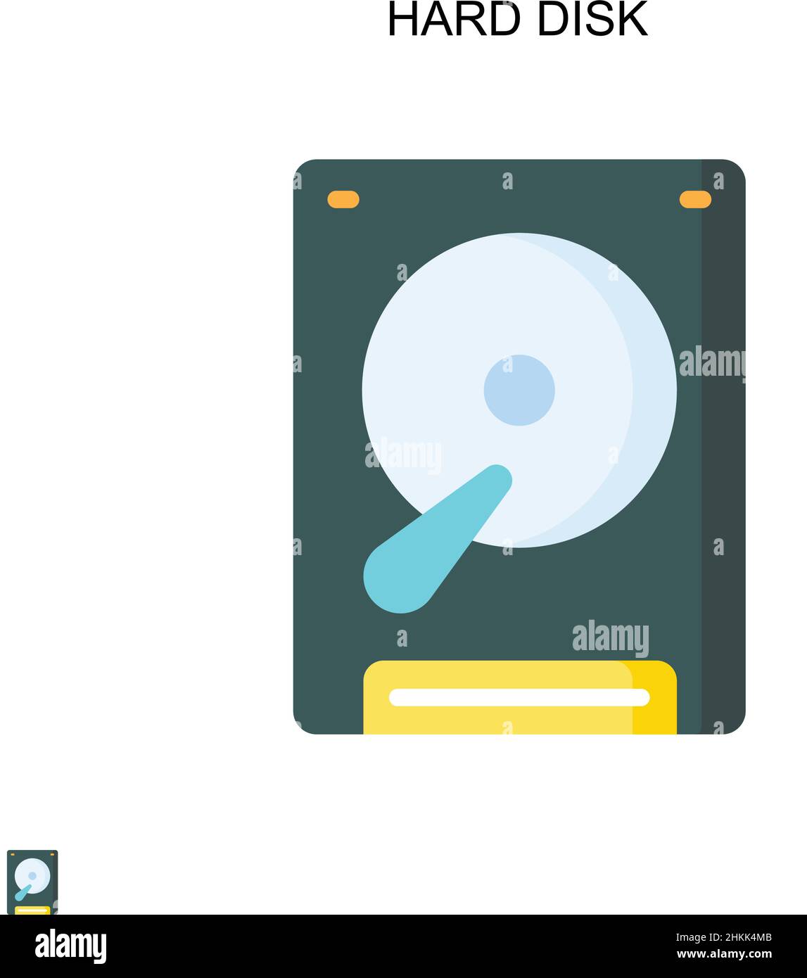 Hard disk Simple vector icon. Illustration symbol design template for ...