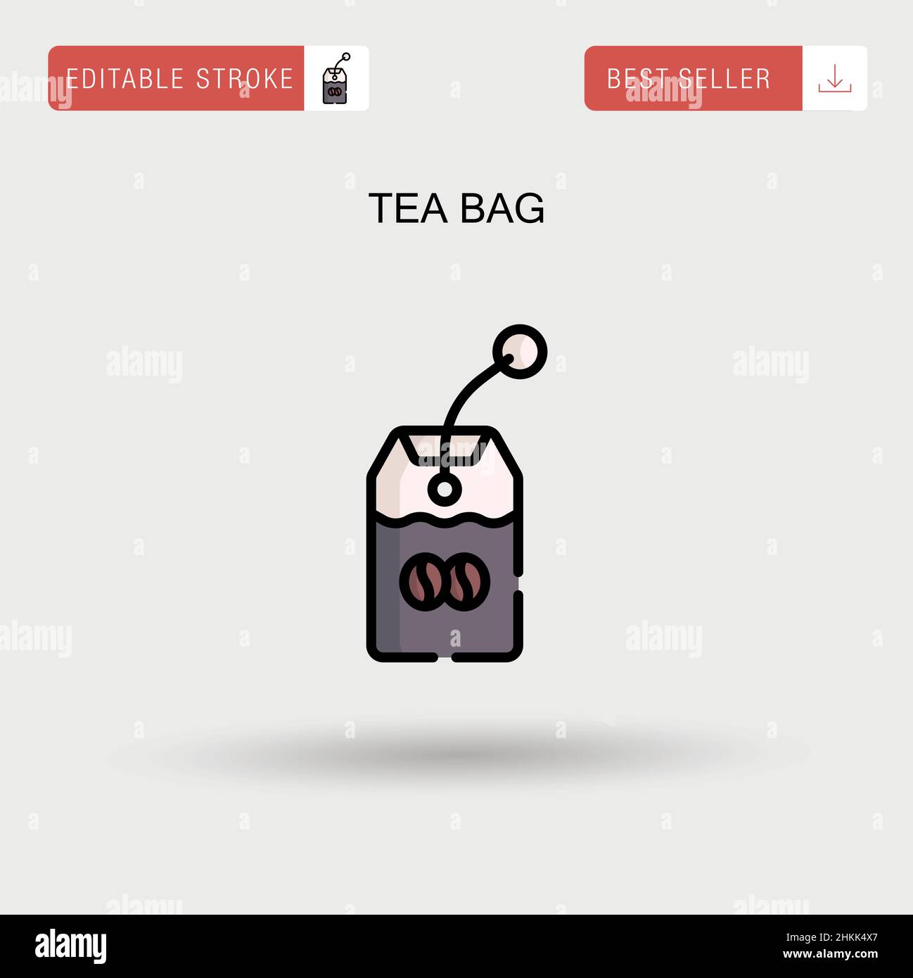 Tea bag Simple vector icon Stock Vector Image & Art - Alamy