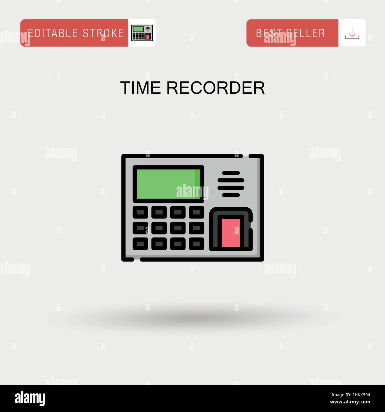 Time recorder Simple vector icon Stock Vector Image & Art - Alamy