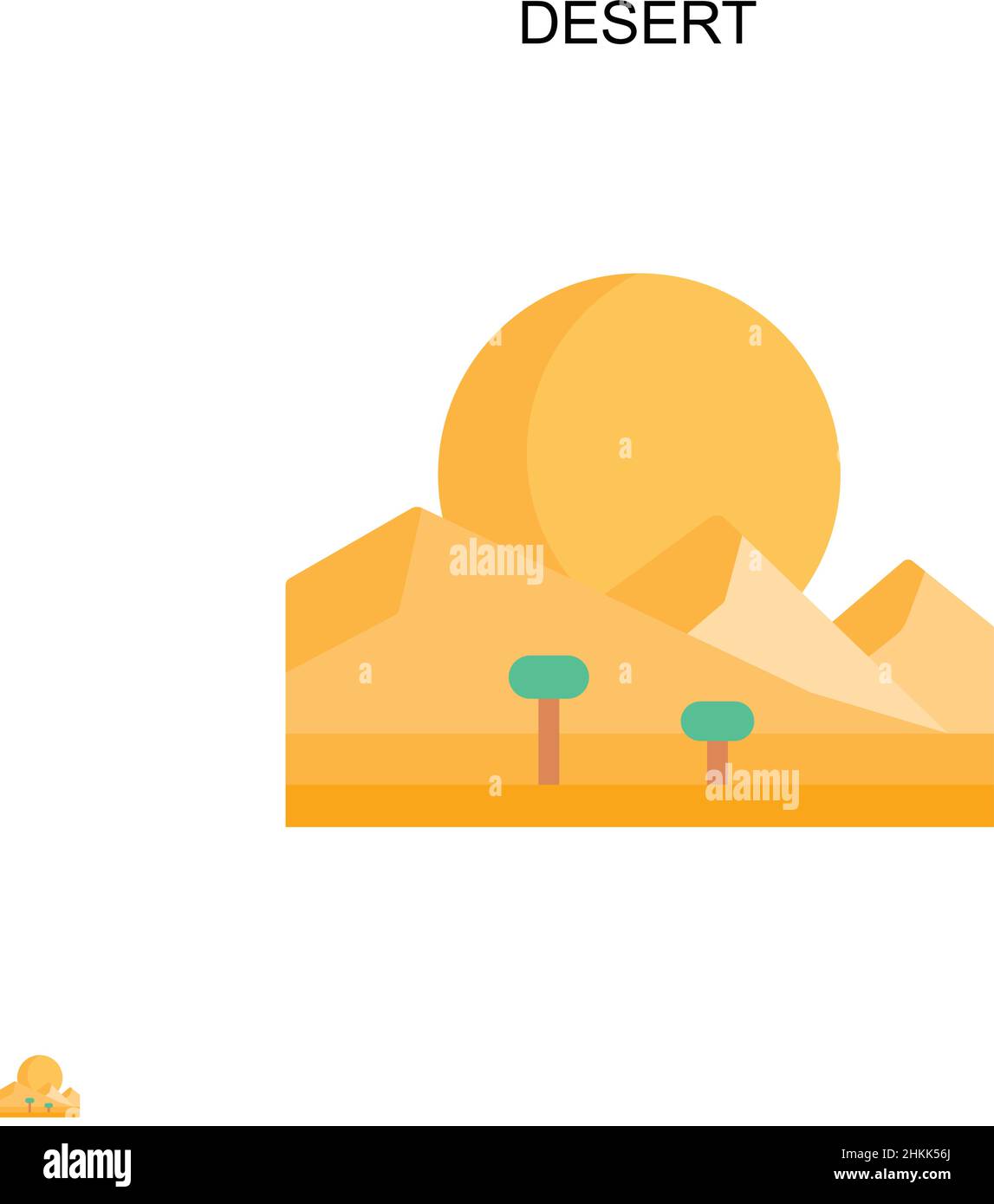 Desert Simple vector icon. Illustration symbol design template for web ...
