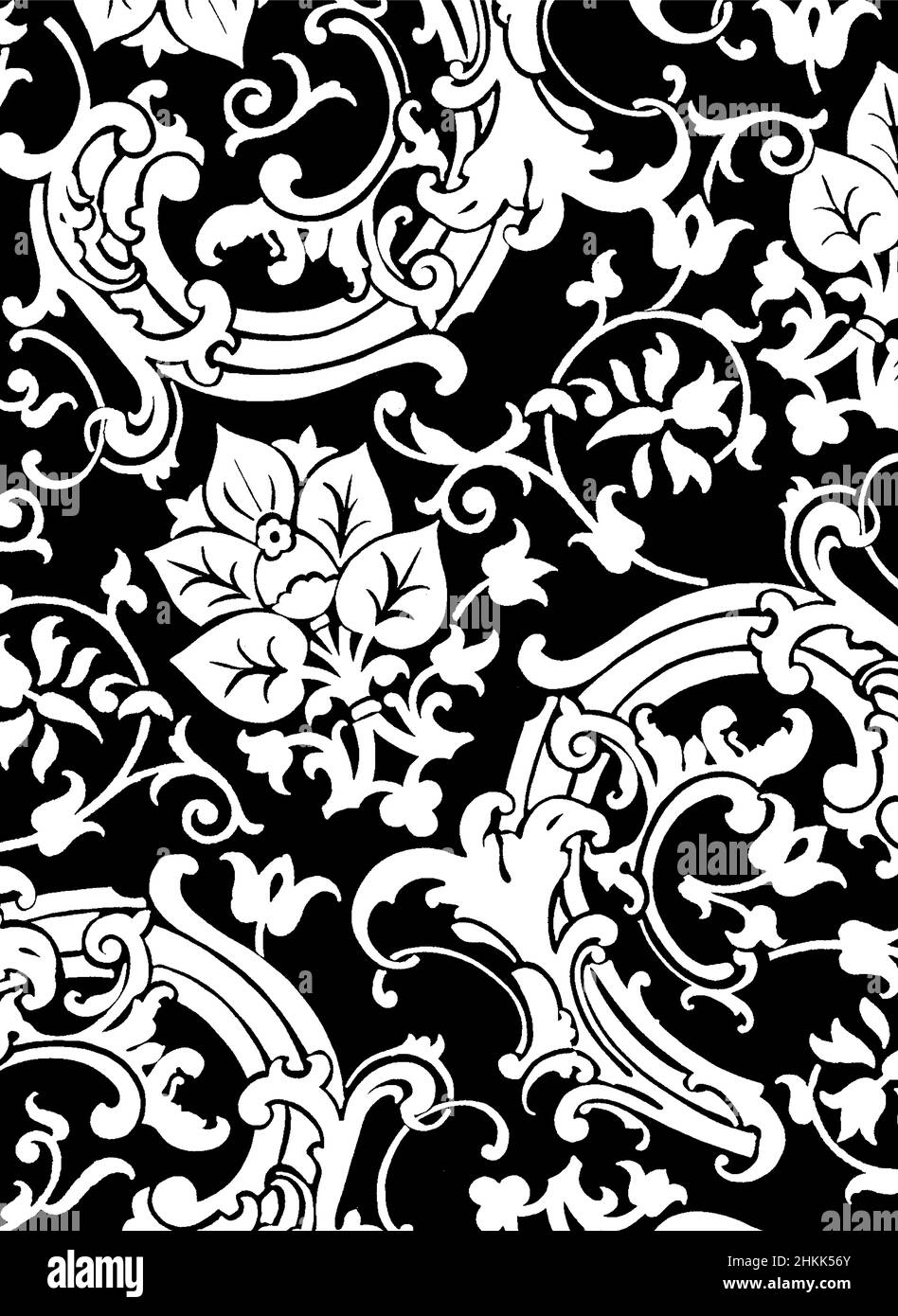 vector ornamenent black white design Stock Photo - Alamy