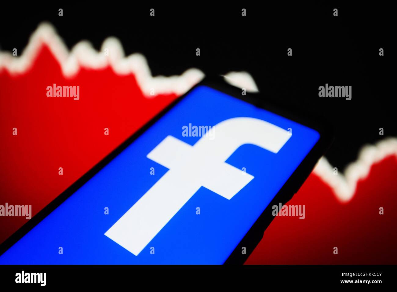 Ukraine. 04th Feb, 2022. In this photo illustration, Facebook logo is seen displayed on a ...