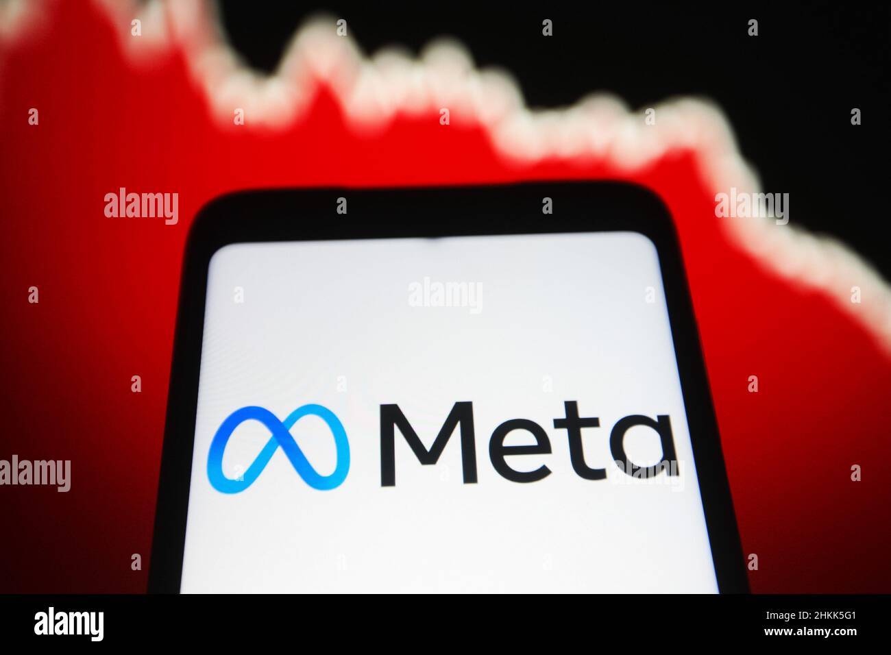 In this photo illustration, Meta Platforms Inc. logo is seen displayed on a smartphone screen ...
