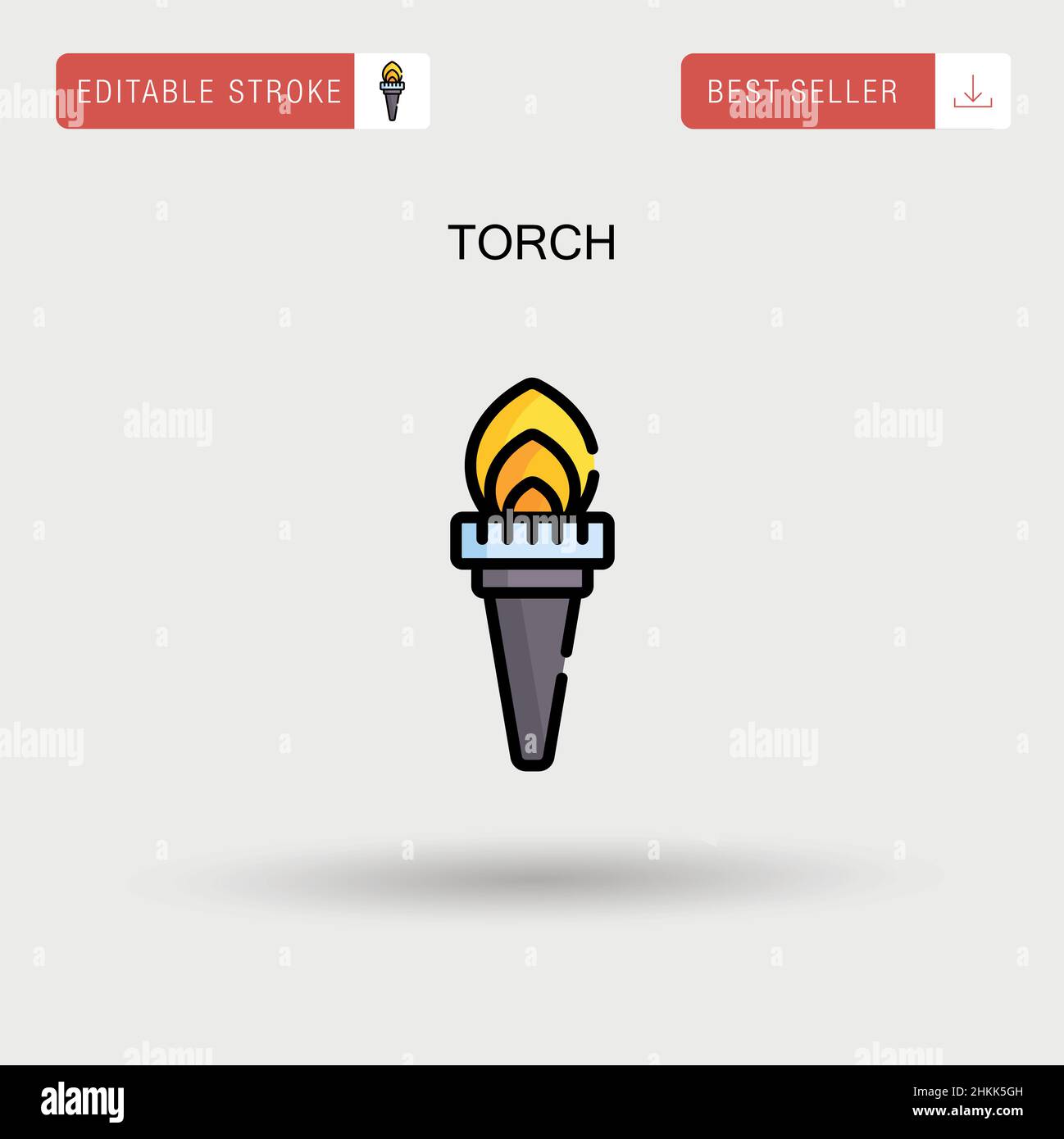Torch Simple vector icon Stock Vector Image & Art - Alamy